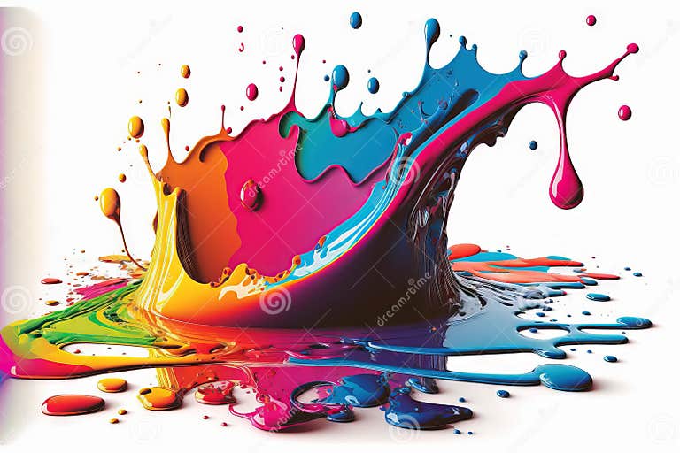 Isolated Abstract Color Splash on White Background Stock Illustration ...
