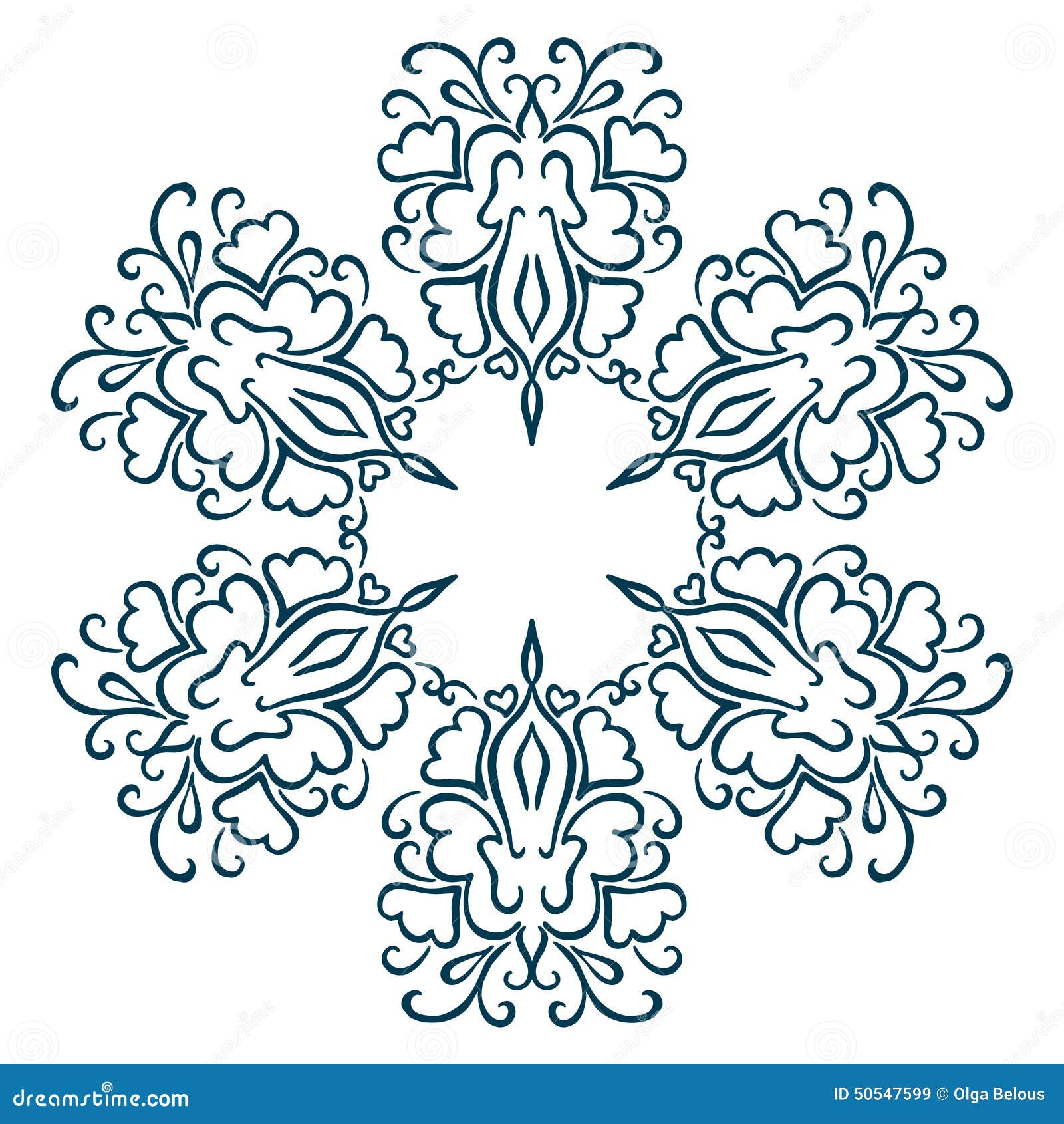 Isolated Abstract Floral Pattern Stock Vector - Illustration of design ...
