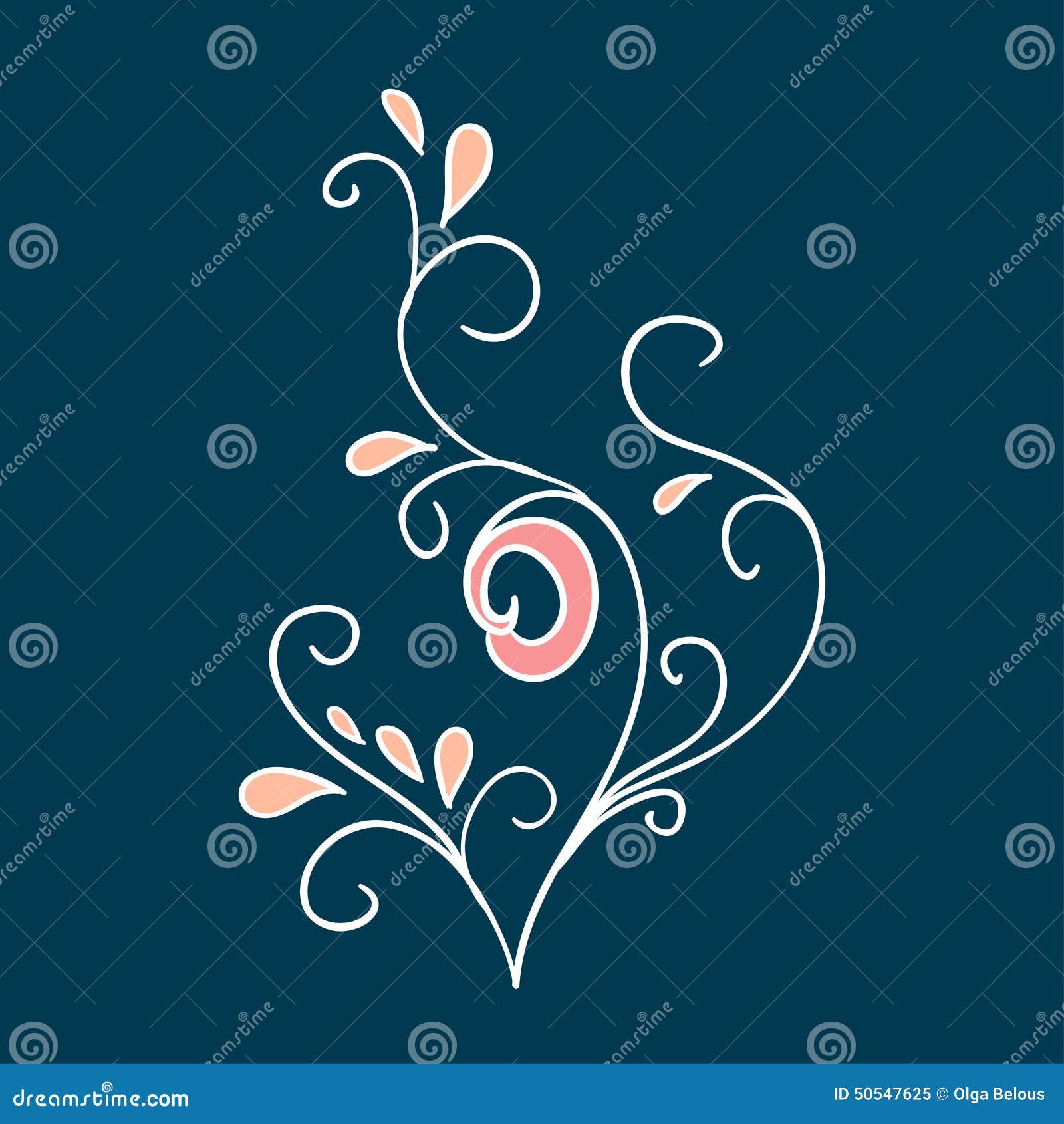 Isolated Abstract Floral Pattern Stock Vector - Illustration of floral ...