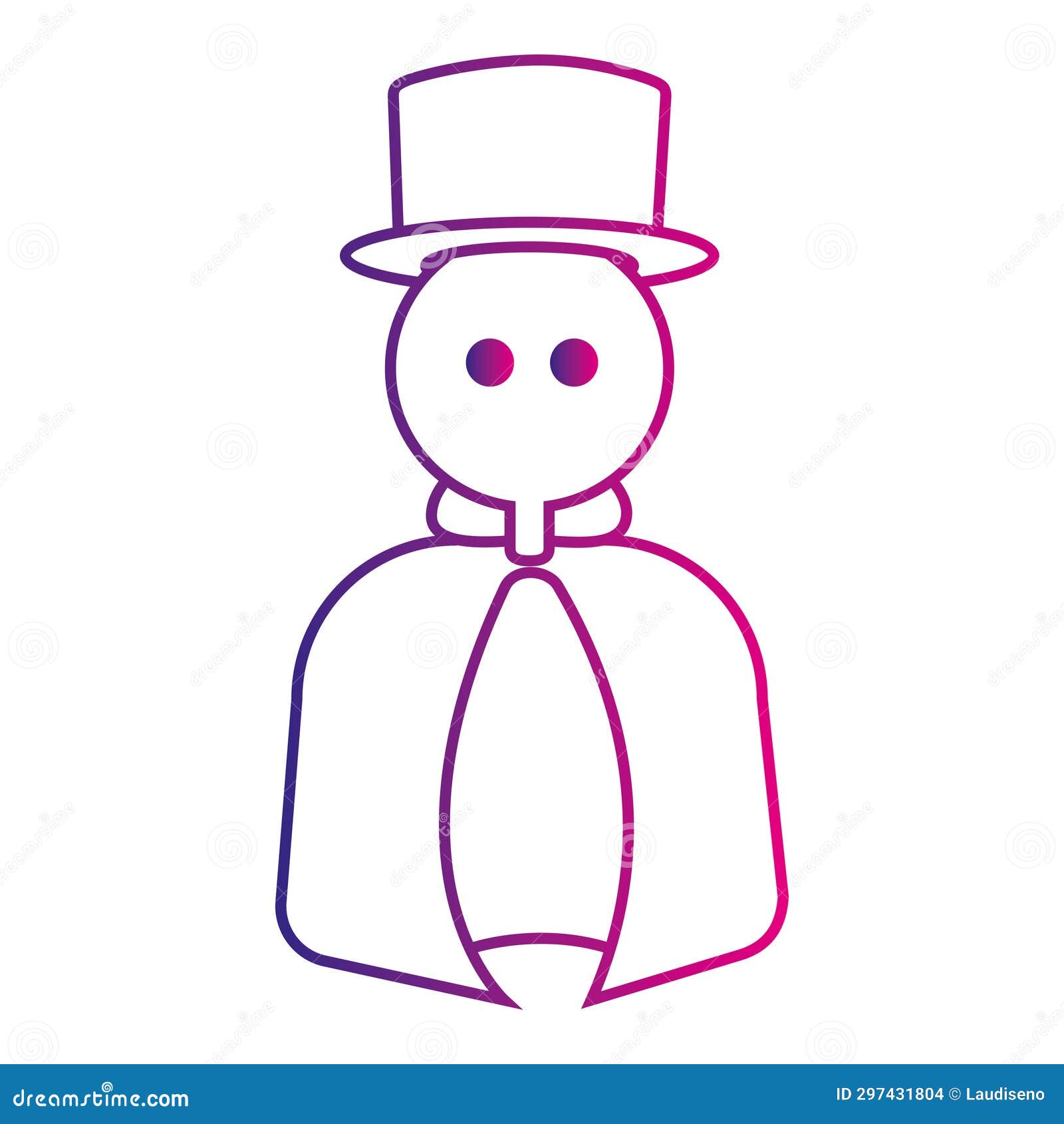 Isolated Abstract Magician Character Magic Icon Vector Stock Vector ...