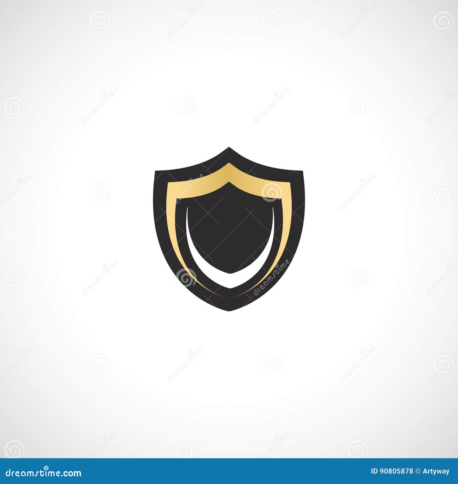 Isolated Abstract Medieval Shield Logo, Coat of Arms Logotype on White ...