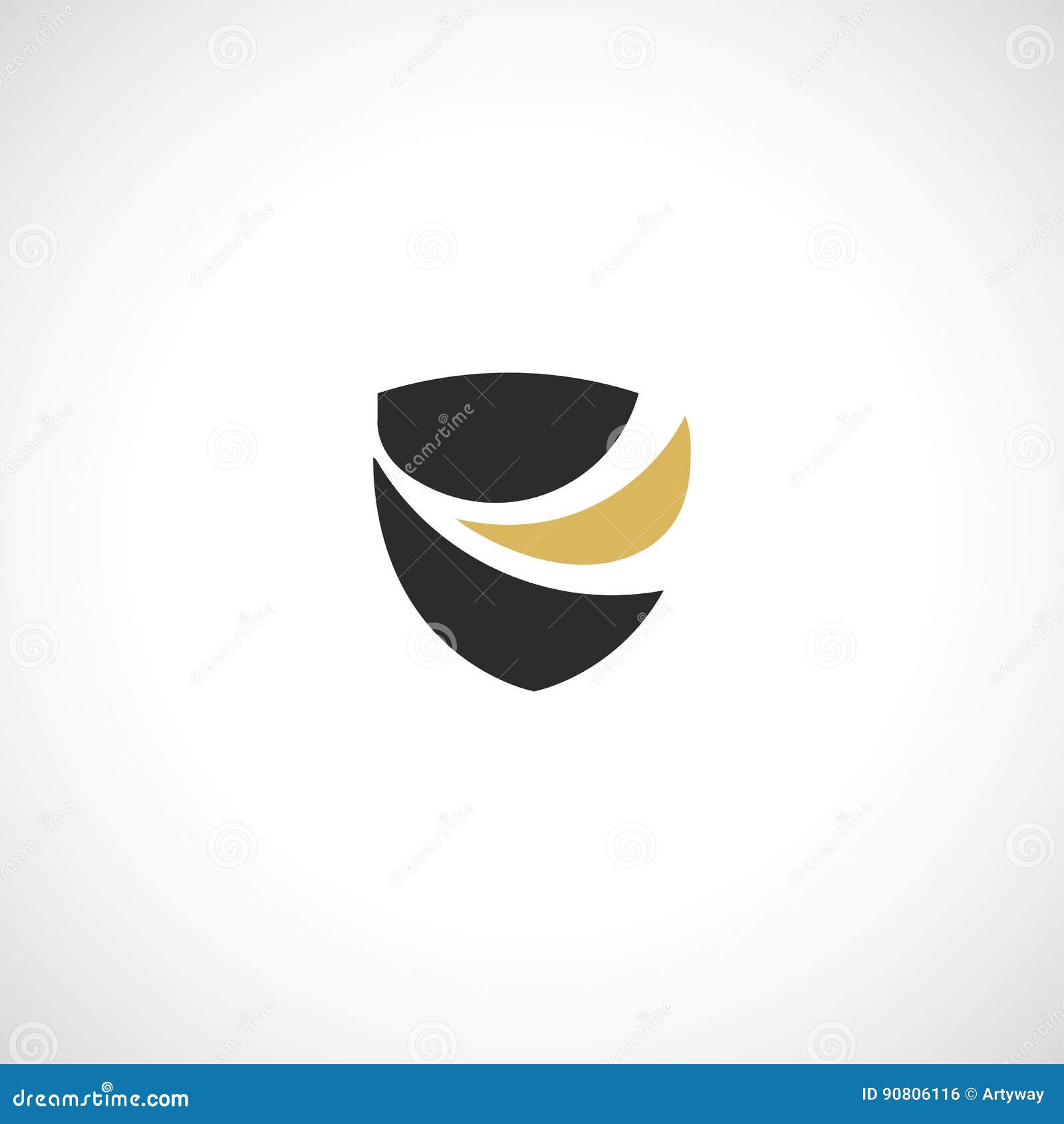 Isolated Abstract Medieval Shield Logo, Coat of Arms Logotype on White ...