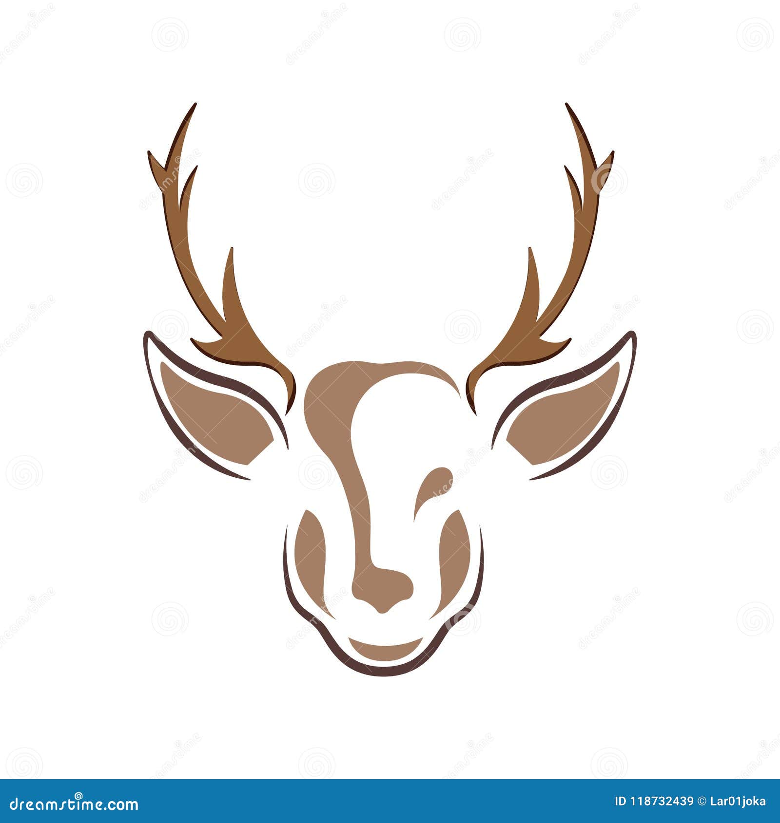 Isolated Abstract Moose Avatar Stock Vector - Illustration of shape ...