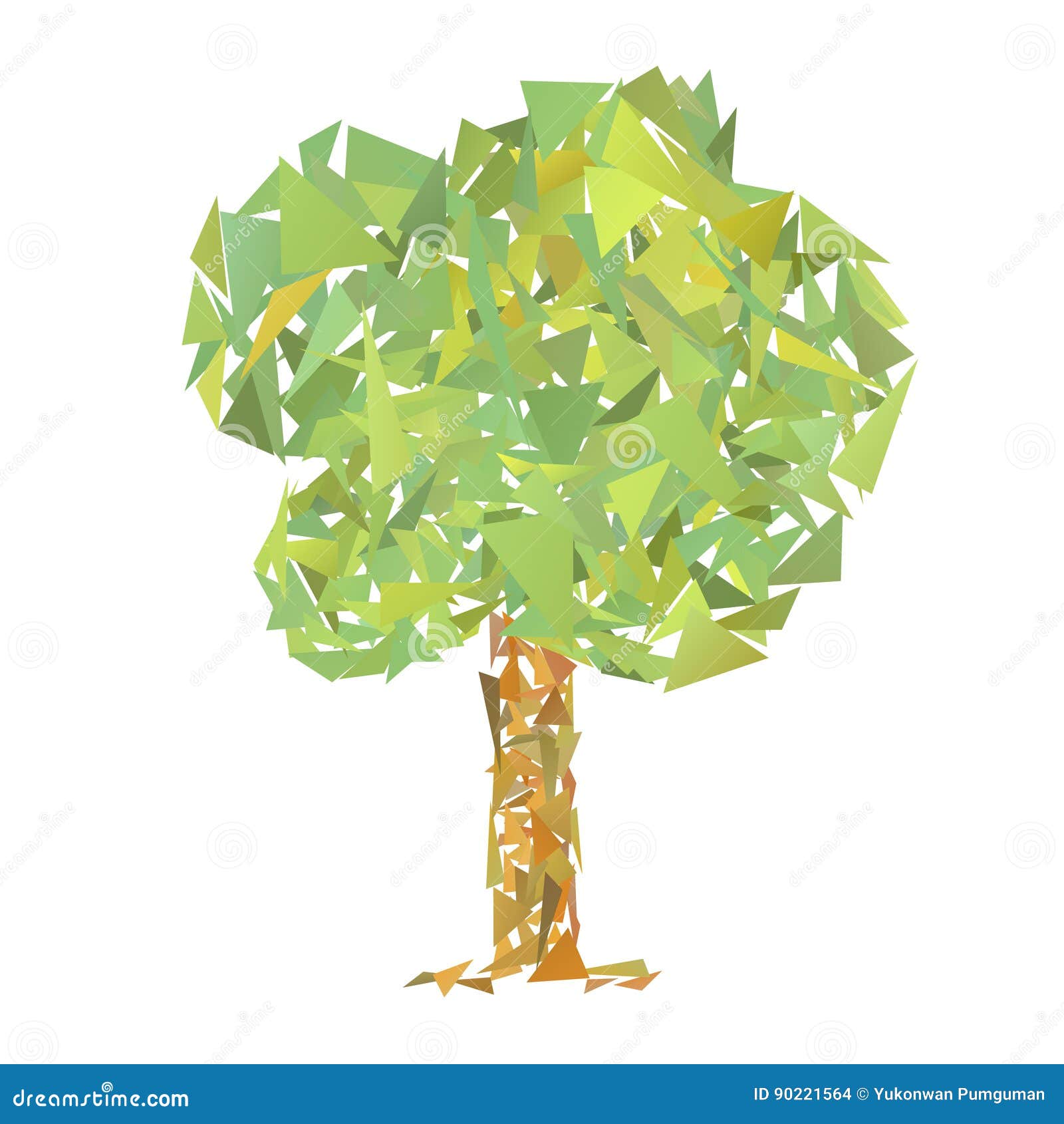 Isolated Abstract Triangle Tree, Vector Stock Vector - Illustration of ...