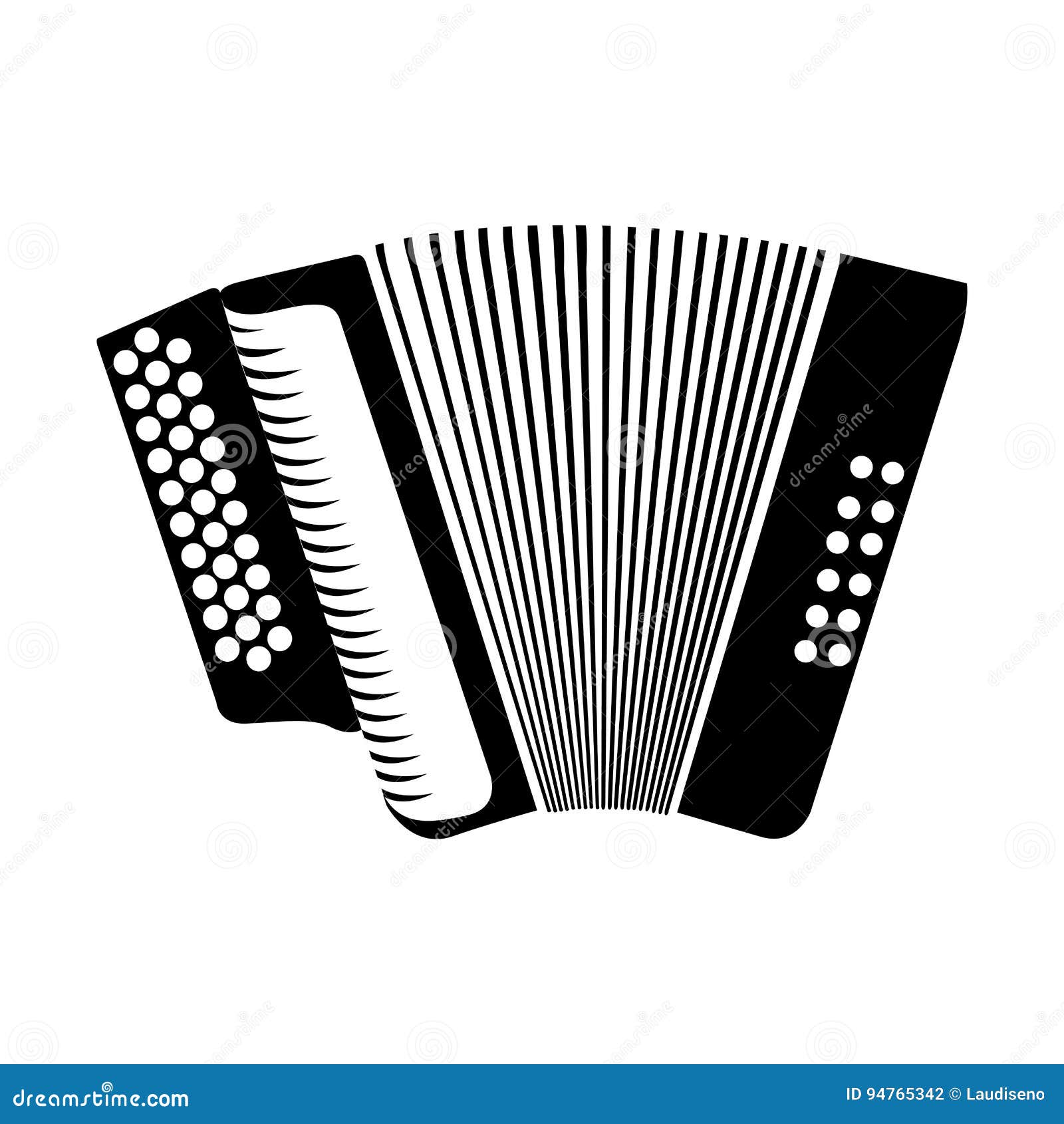 Isolated Accordion Silhouette Stock Vector - Illustration of isolated ...