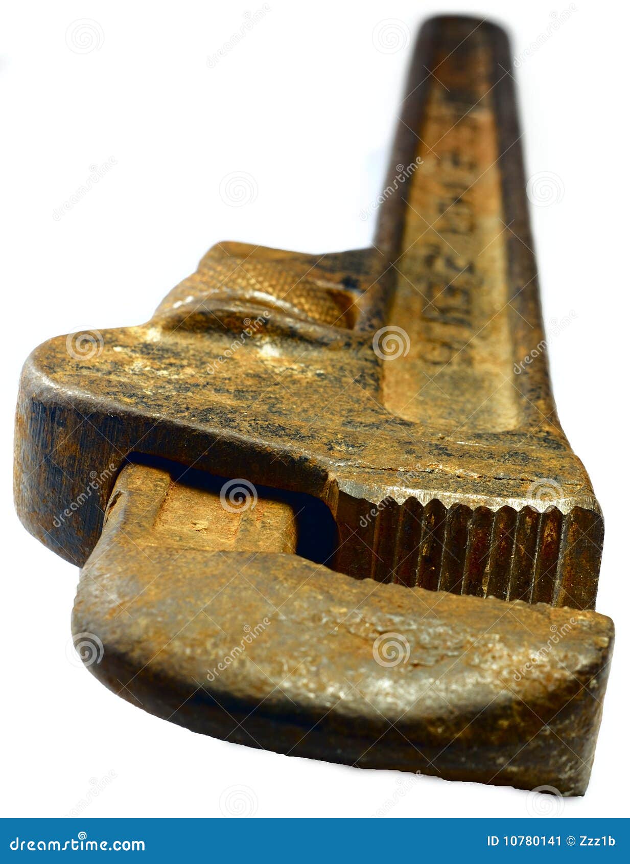 Isolated Adjustable Spanner Stock Image - Image of rusty, underwater ...