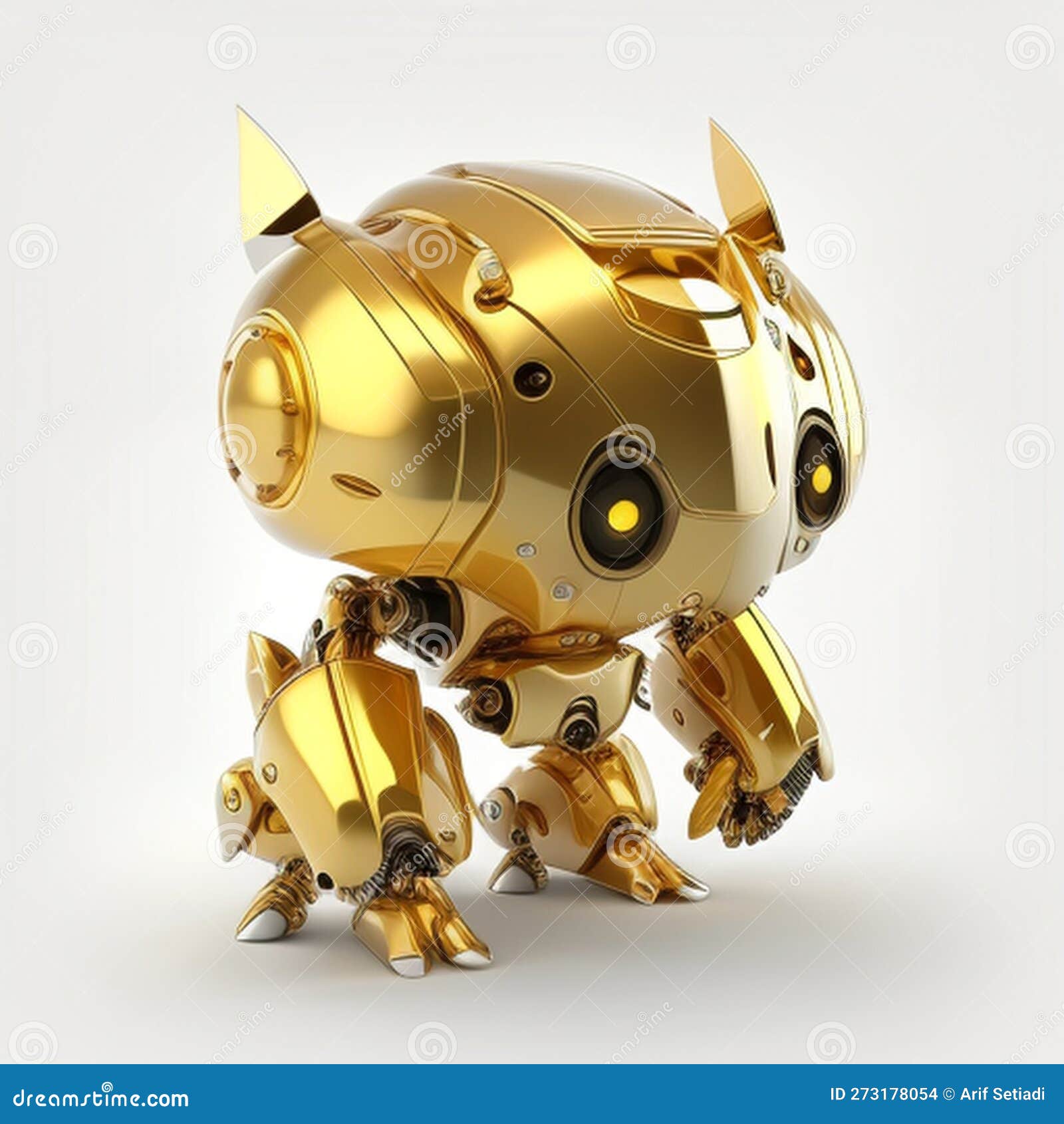 Adorable mini robot stock illustration. Illustration of intelligence ...