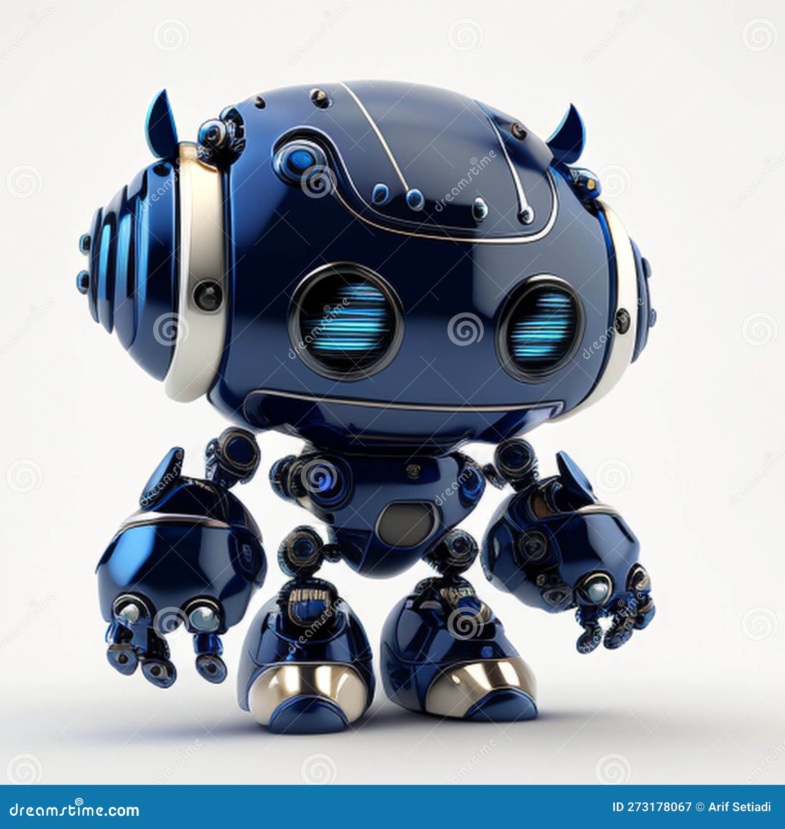Adorable mini robot stock illustration. Illustration of technology ...