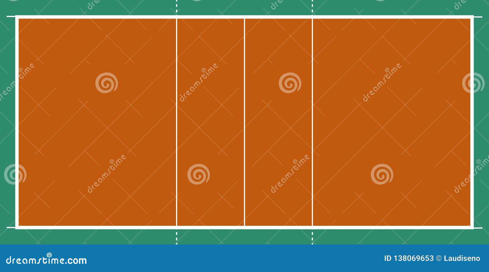 Isolated Aerial View of a Volleyball Field Stock Vector - Illustration ...