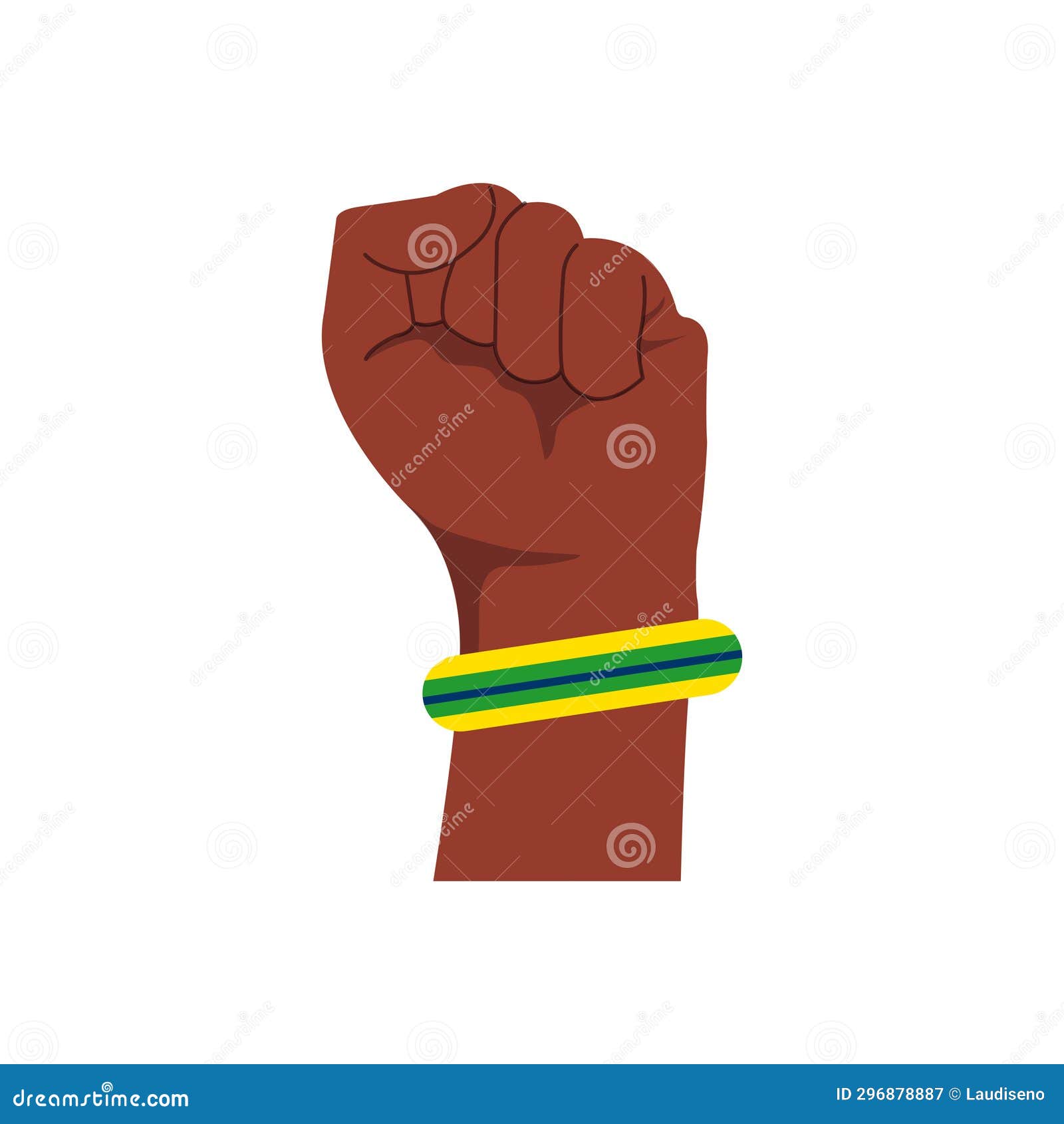 Isolated Afroamerican Protesting Hand Gesture Vector Stock Vector ...
