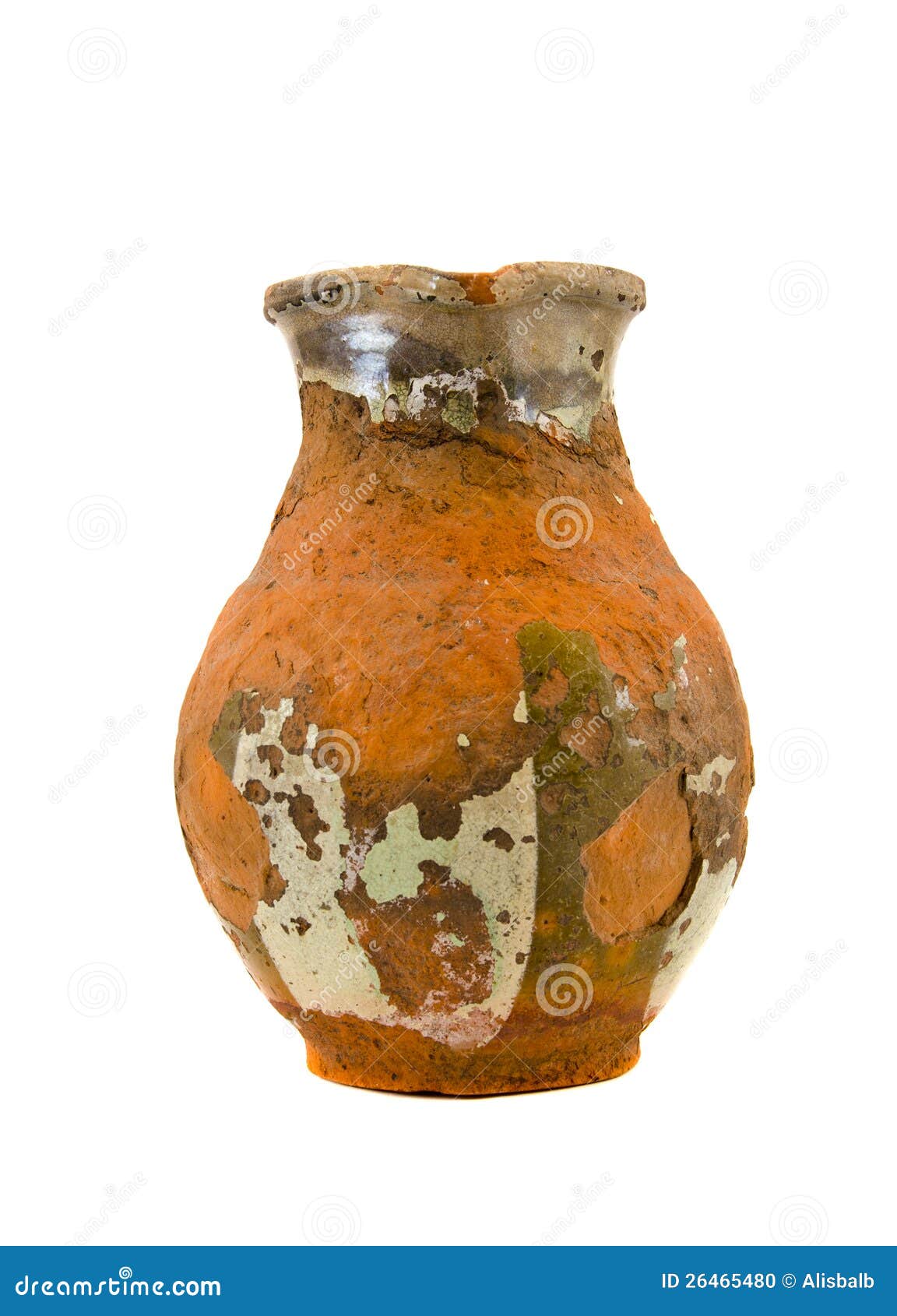 Isolated Aged Ancient Ceramics Pitcher Stock Photo - Image of dirty ...