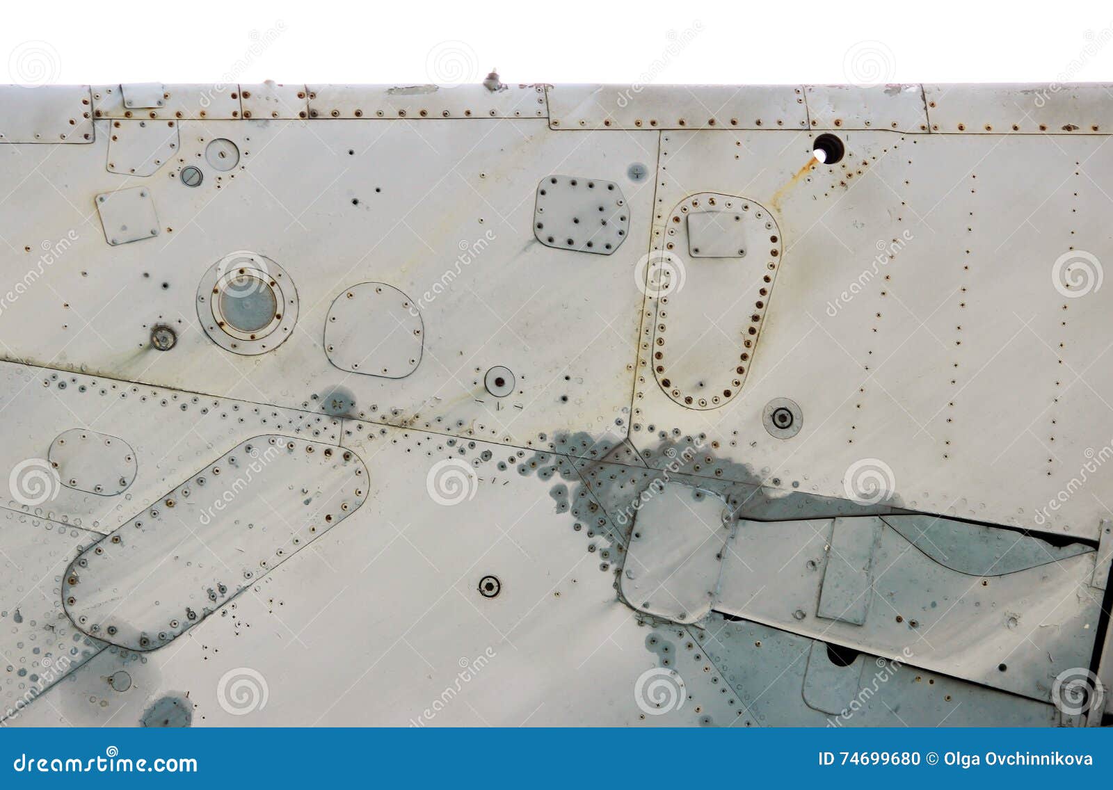 Isolated Aircraft Metal Surface with Aluminum and Rivets Stock Photo ...