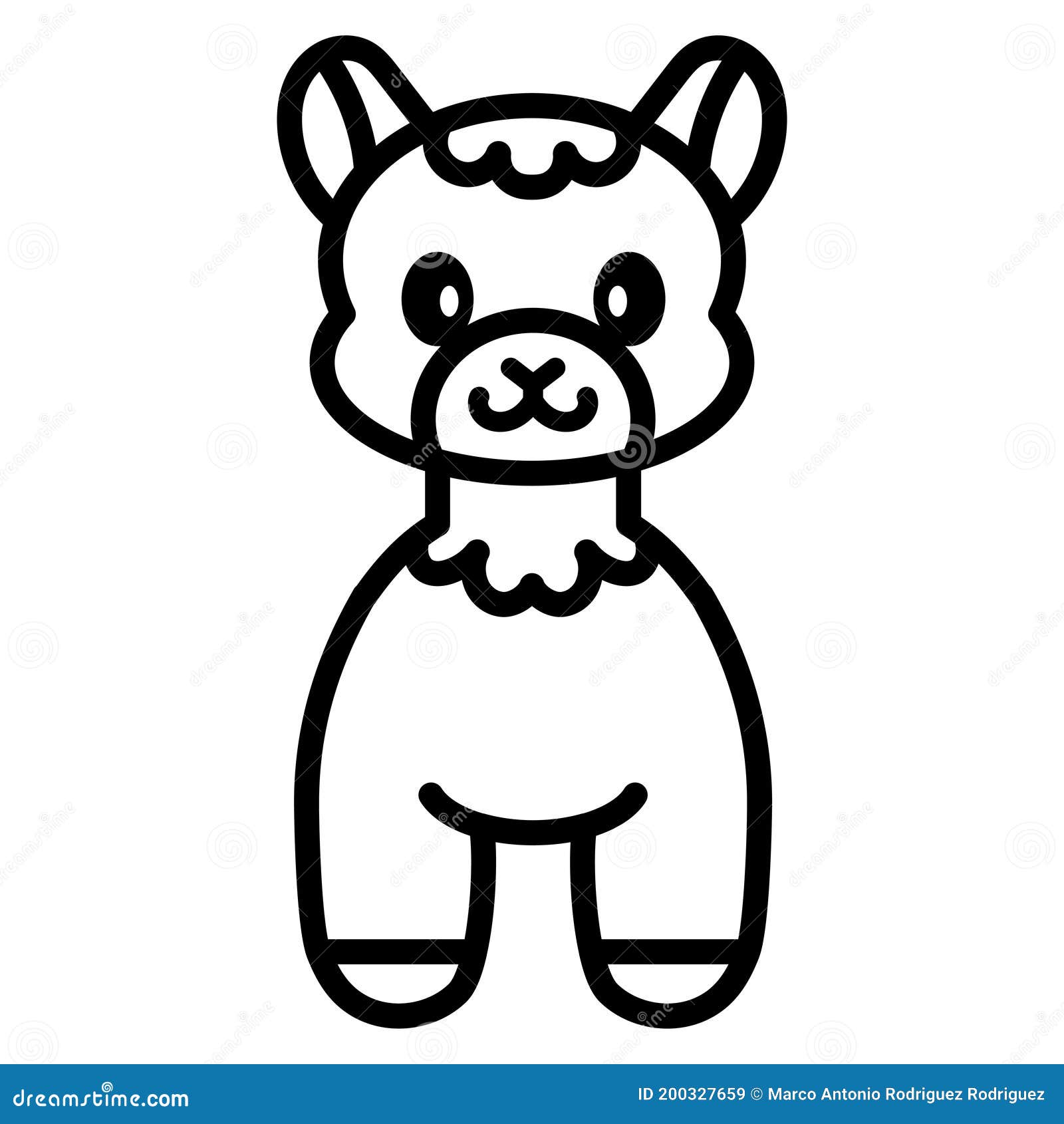 Isolated alpaca icon stock vector. Illustration of animal - 200327659