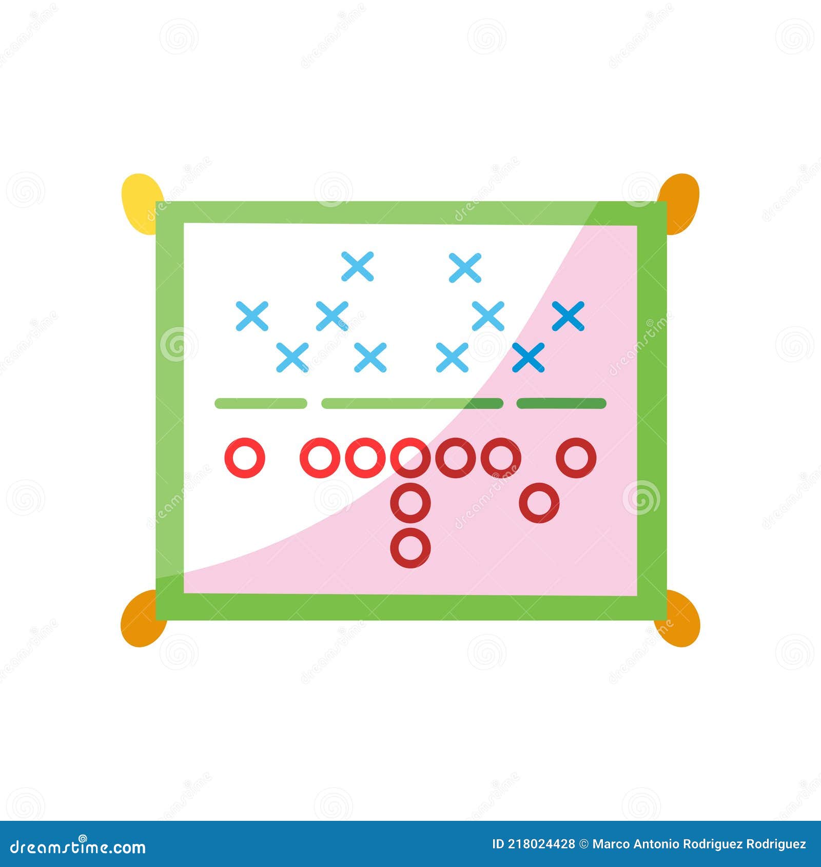 Isolated Ameican Football Play Chart Stock Vector - Illustration of ...