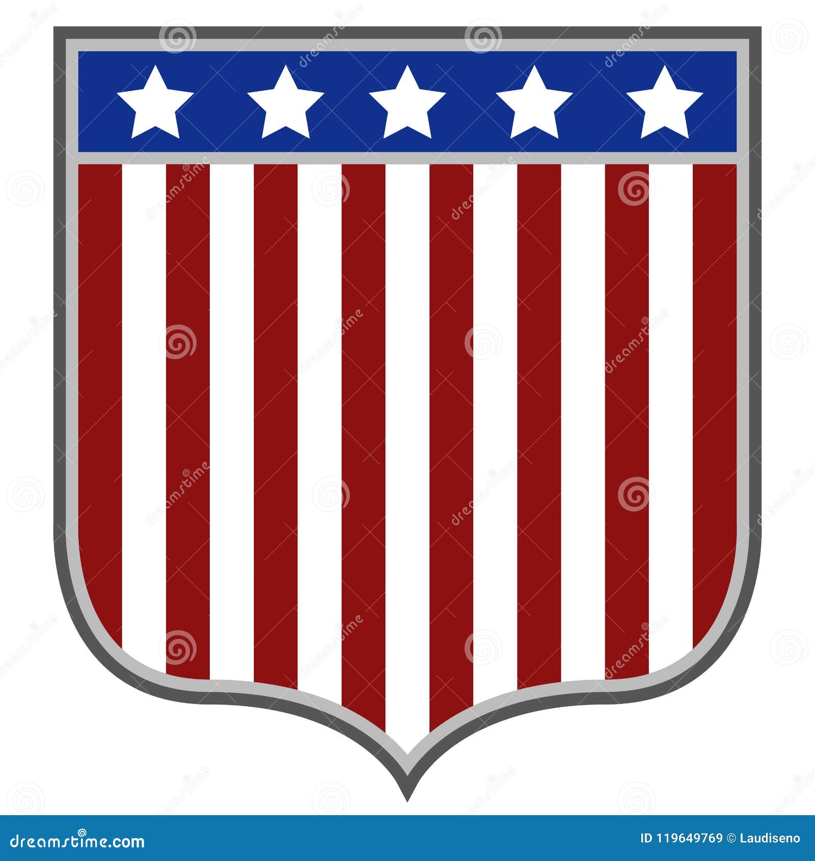 Isolated american emblem stock vector. Illustration of holiday - 119649769