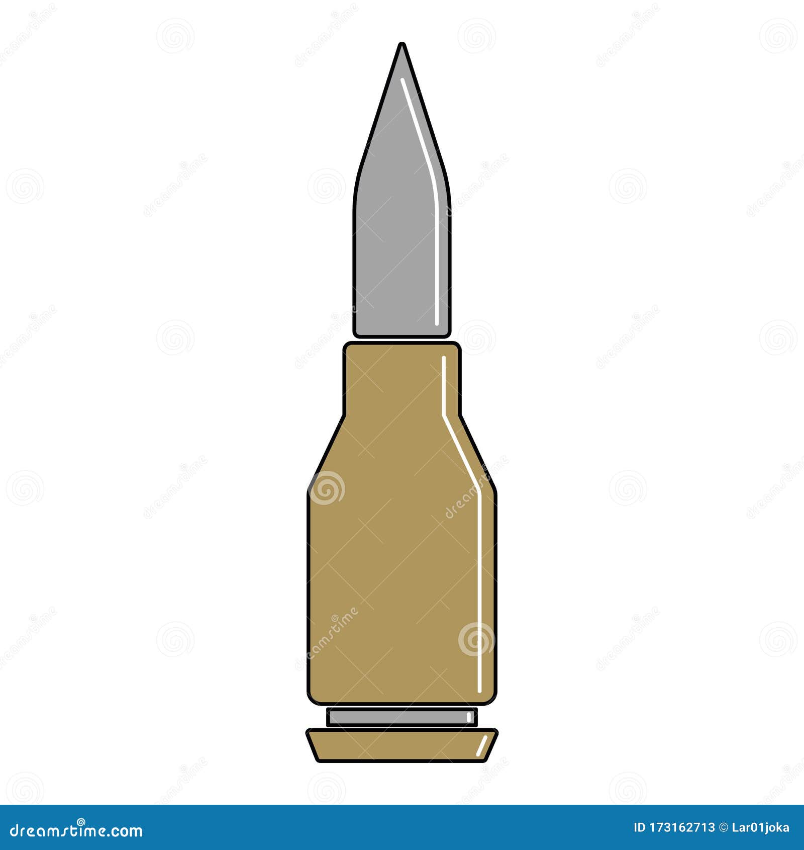 Isolated Set Of Ammunition For 155 Mm Howitzer M777. Modern Shells For ...