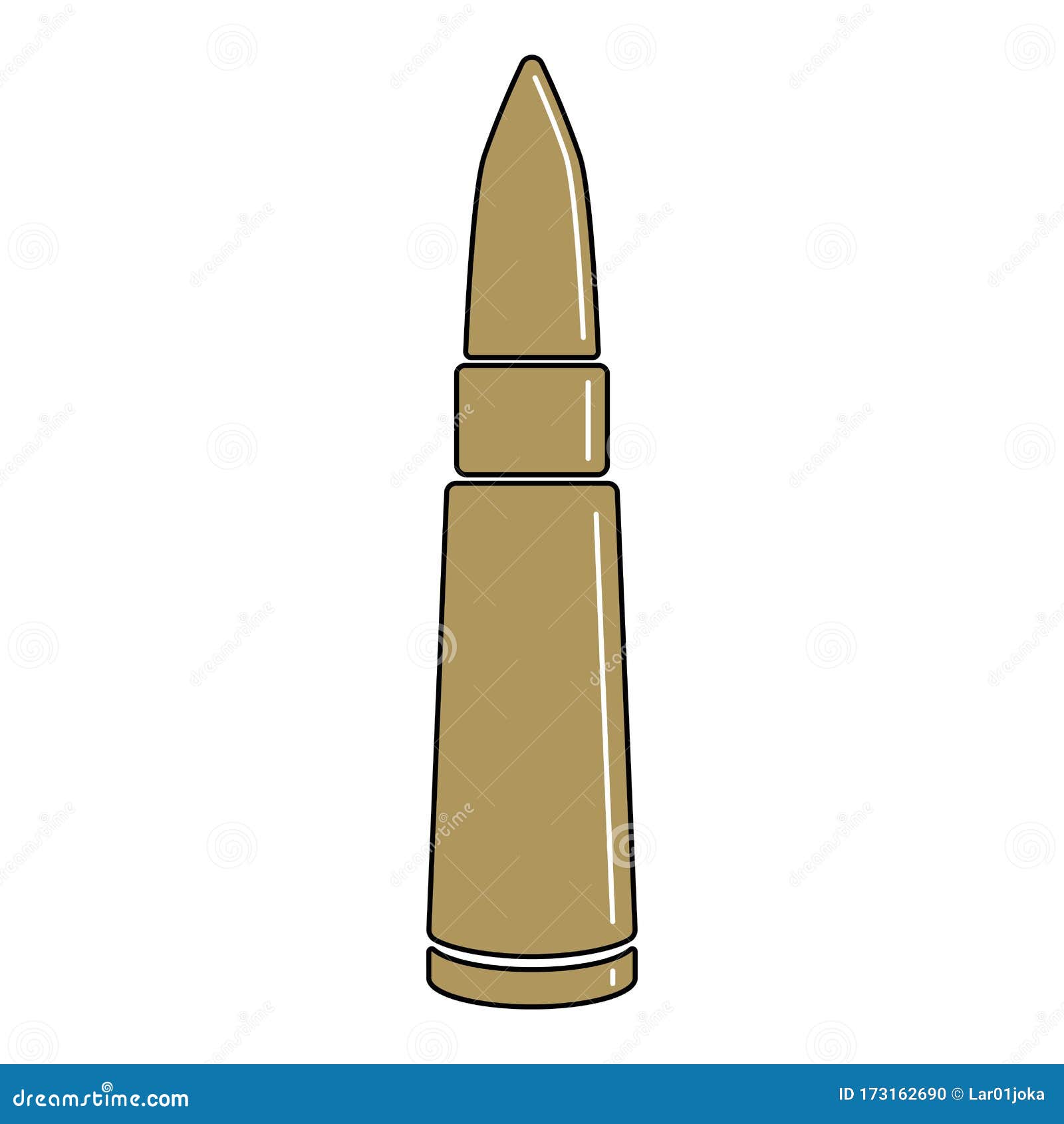Isolated Set Of Ammunition For 155 Mm Howitzer M777. Modern Shells For ...