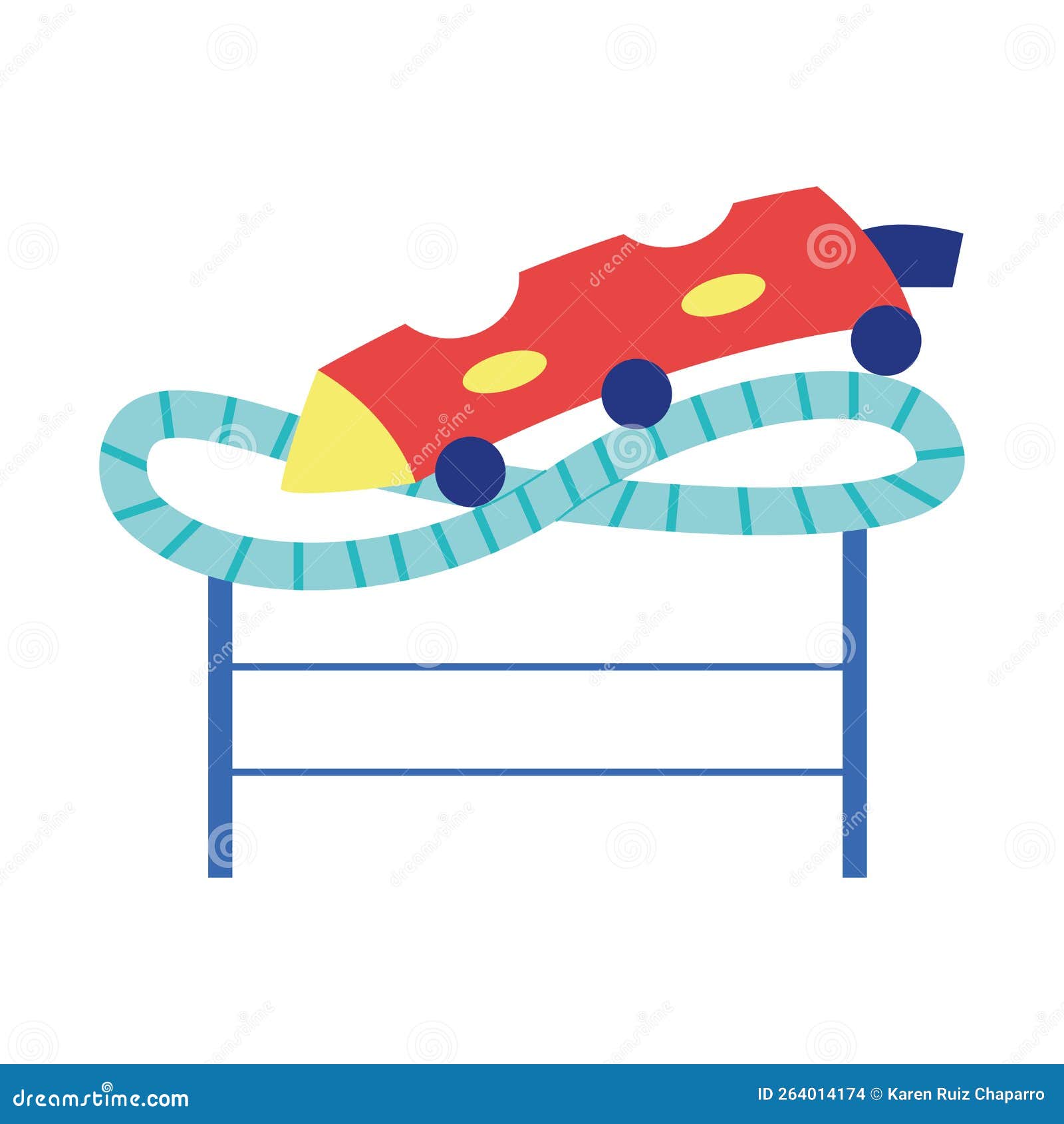Isolated Amusement Park Roller Coaster Icon Vector Stock Vector ...