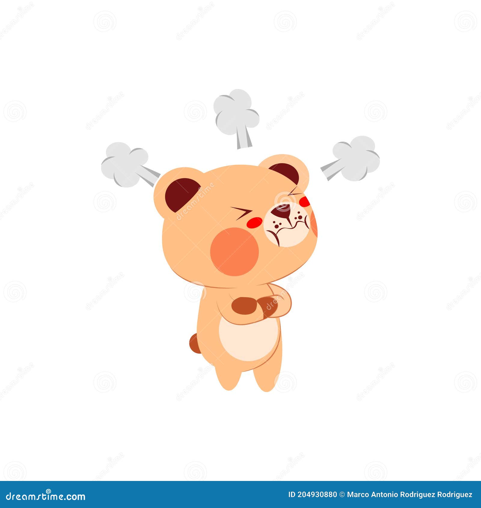 Isolated Angry Bear Cartoon Stock Vector - Illustration of angry ...