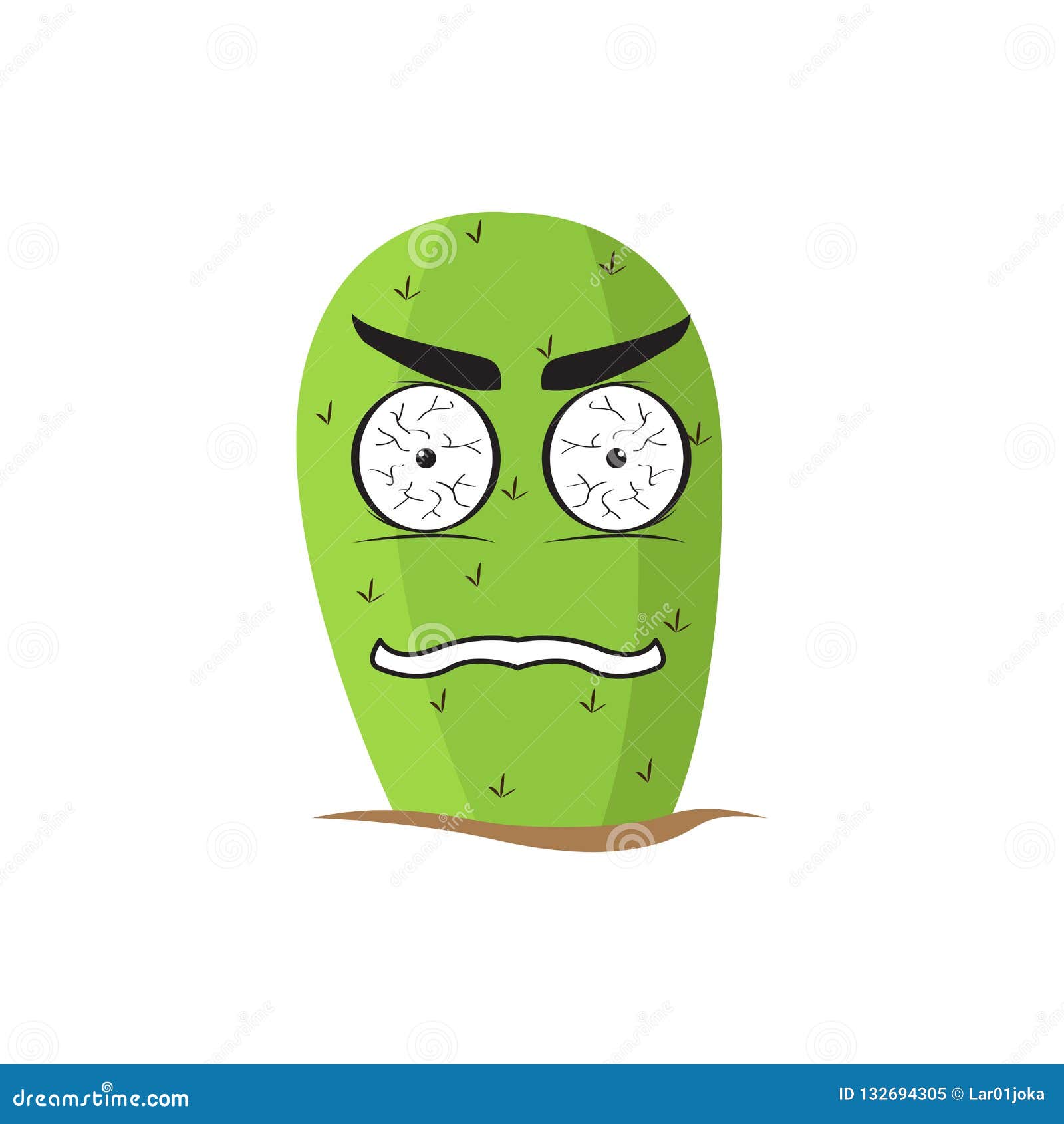 Angry Cactus Vector Illustration | CartoonDealer.com #89462840