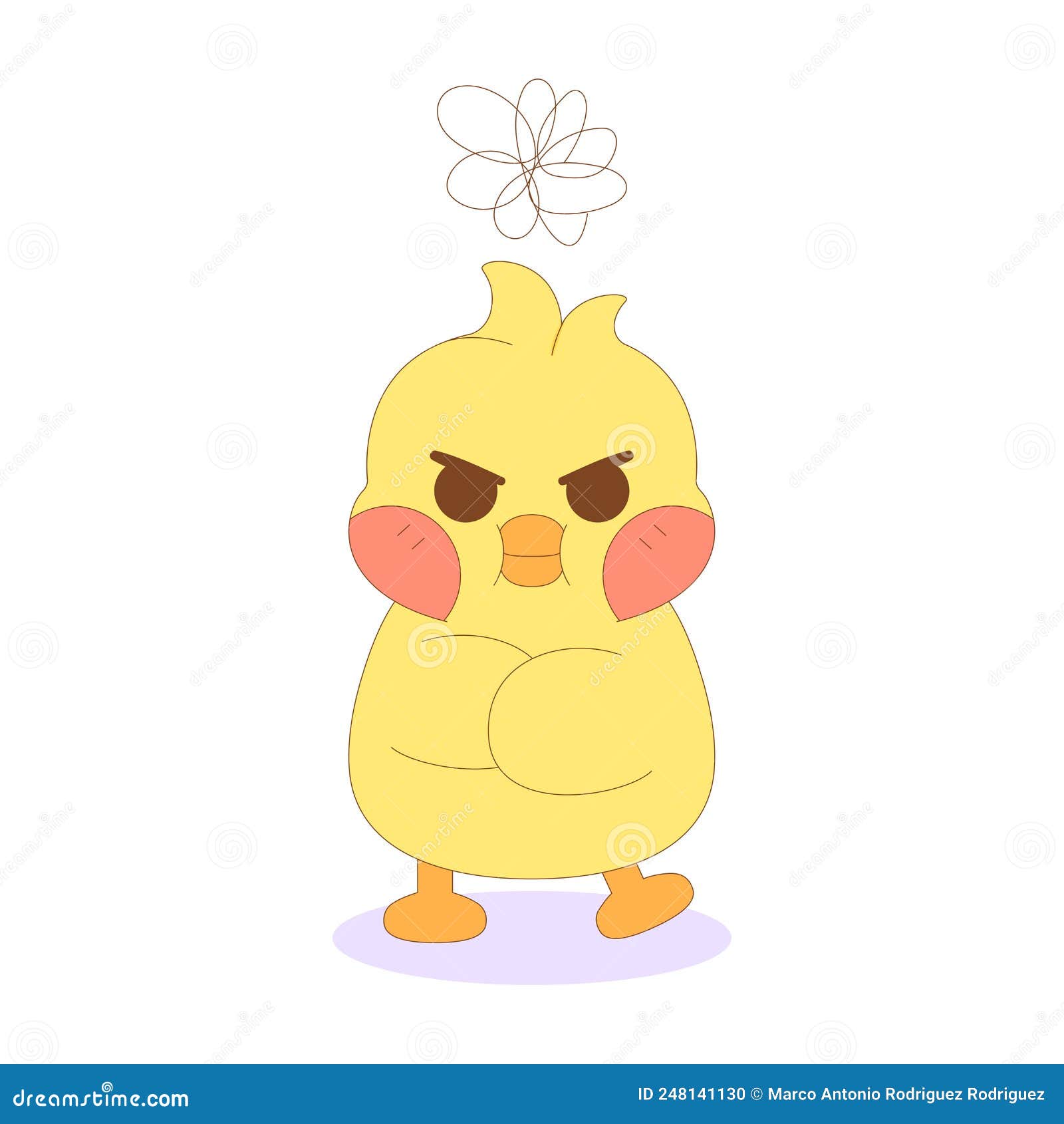 Isolated Angry Chick Cartoon Character Vector Stock Vector ...