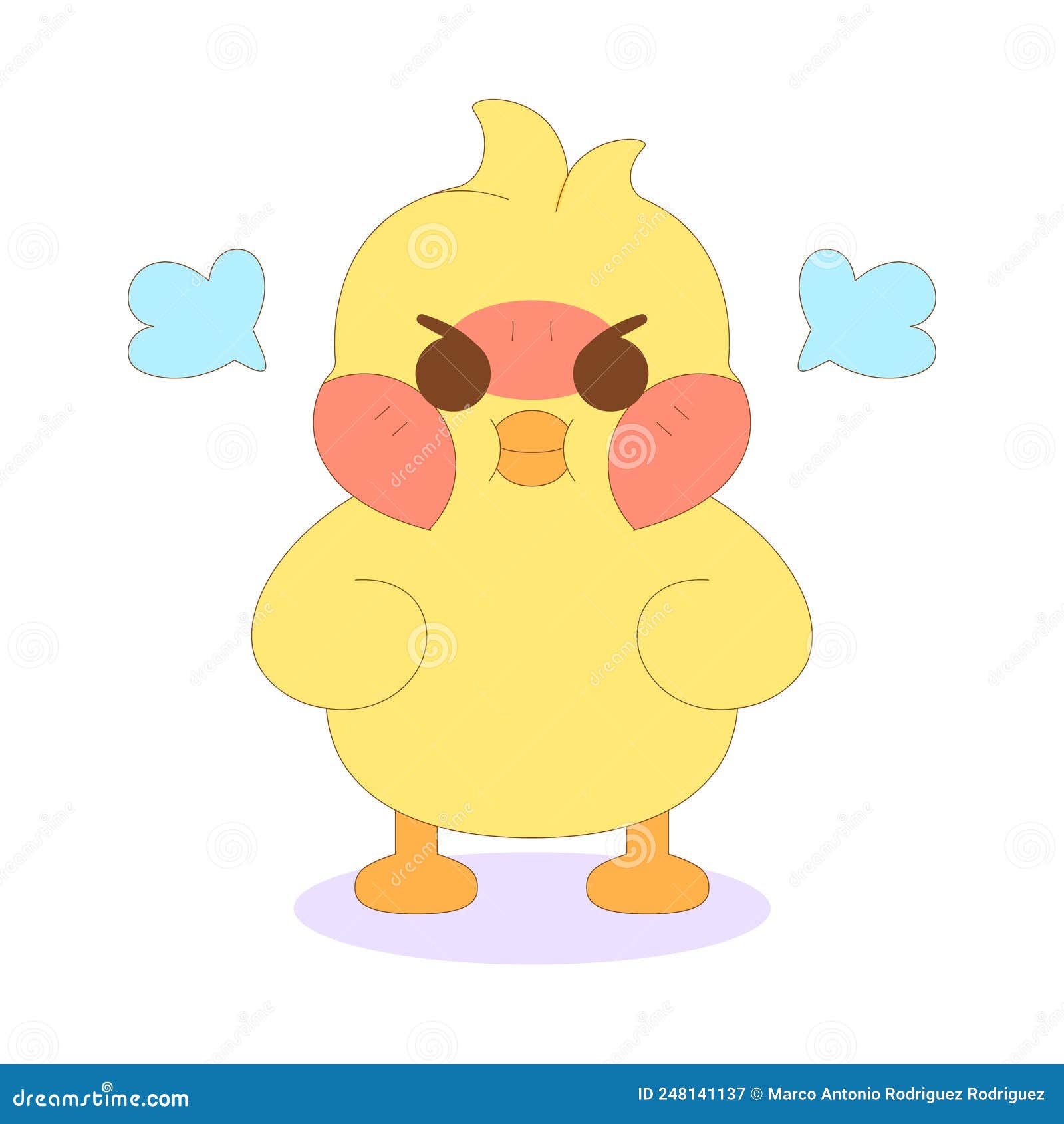 Isolated Angry Chick Cartoon Character Vector Stock Vector ...