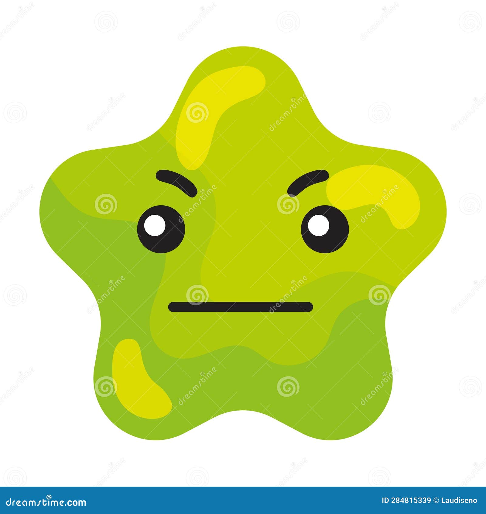 Isolated Angry Cute Star Shape Emoji Vector Stock Vector - Illustration ...