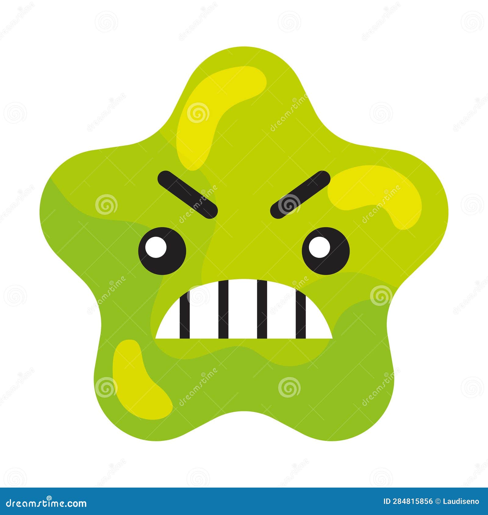Isolated Angry Cute Star Shape Emoji Vector Stock Vector - Illustration ...