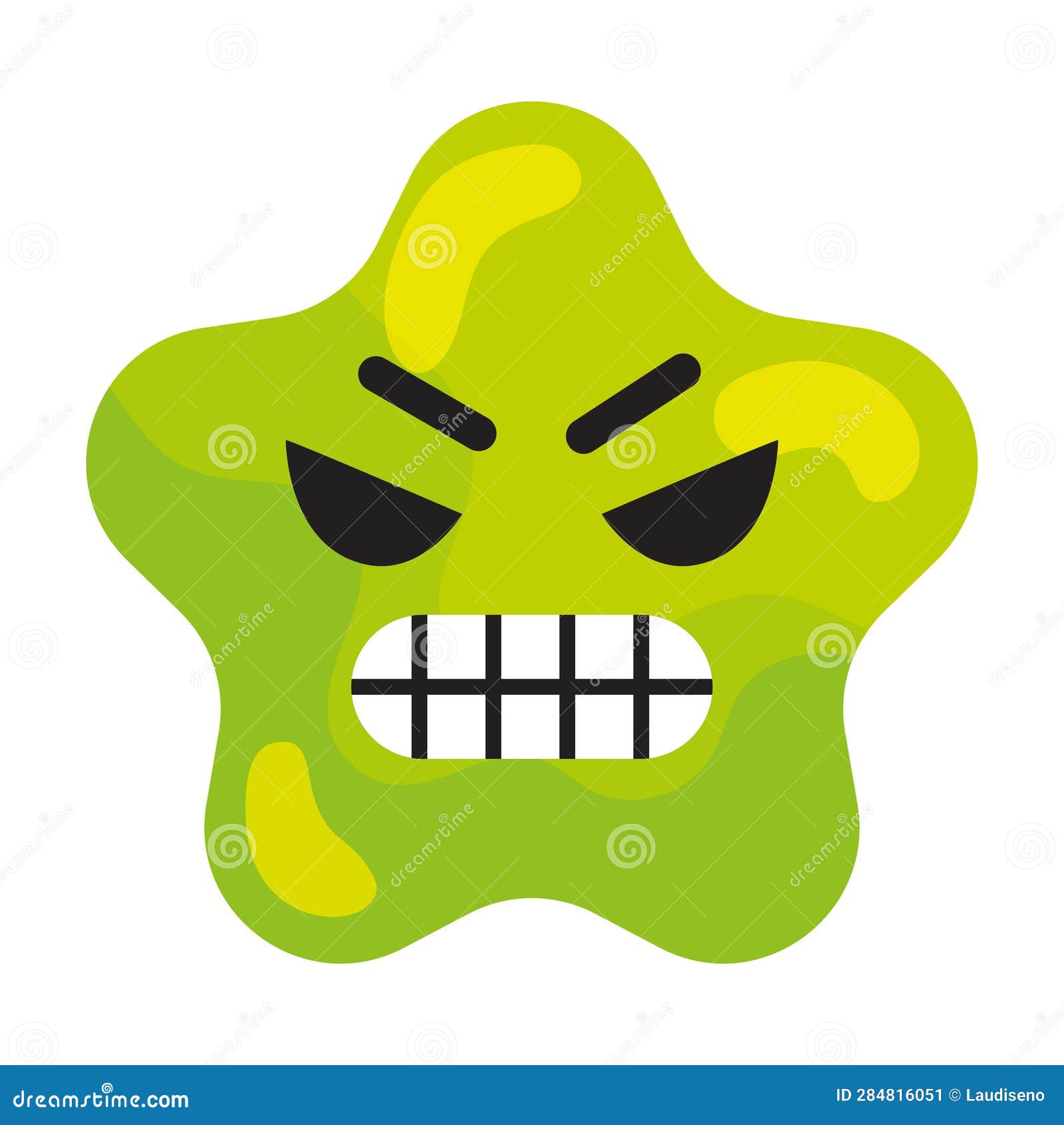 Isolated Angry Cute Star Shape Emoji Vector Stock Vector - Illustration ...