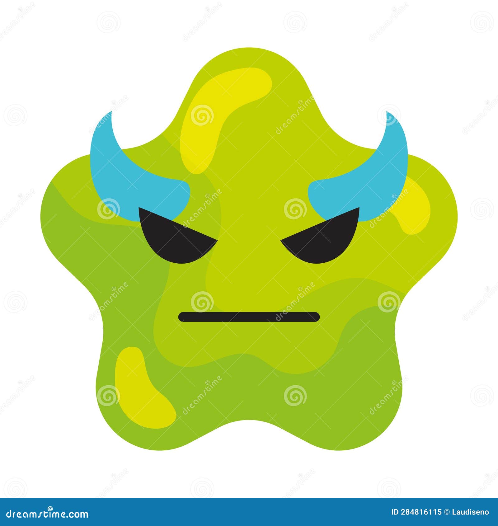 Isolated Angry Cute Star Shape Emoji Vector Stock Vector - Illustration ...