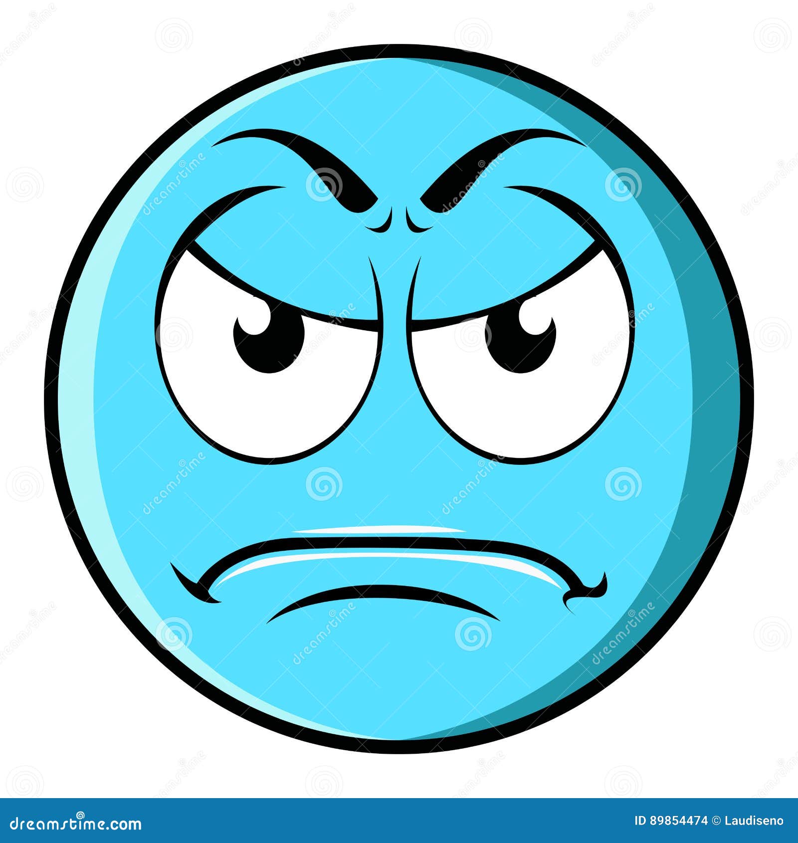 Isolated angry emote stock vector. Illustration of angry - 89854474
