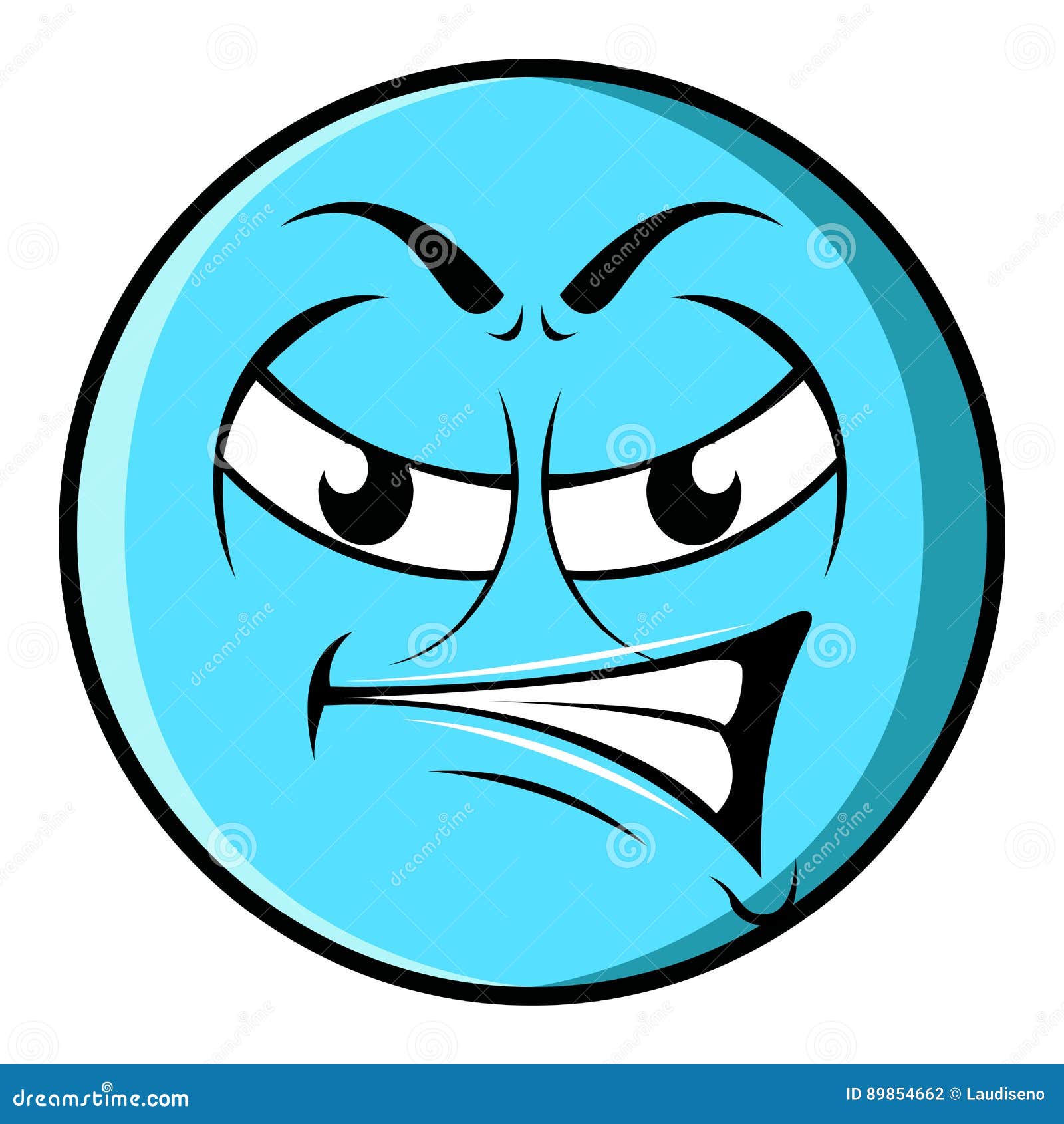 Isolated angry emote stock illustration. Illustration of angry - 89854662