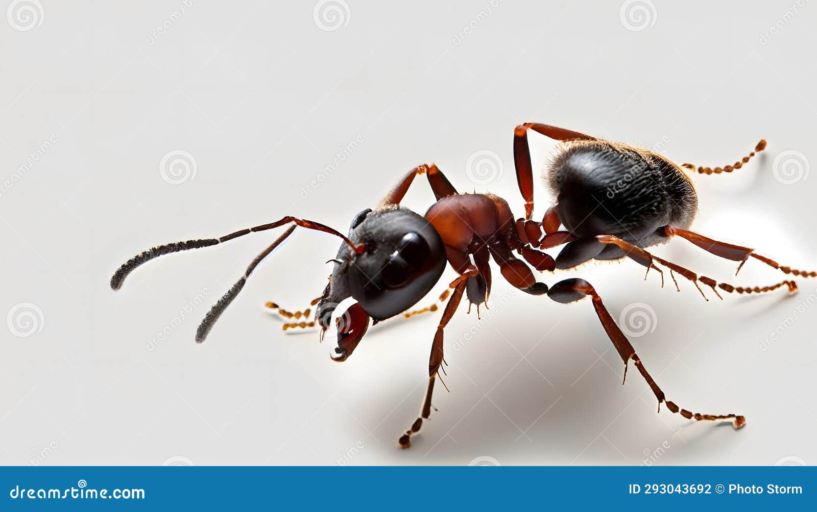 Isolated Ant on White Background Stock Illustration - Illustration of ...