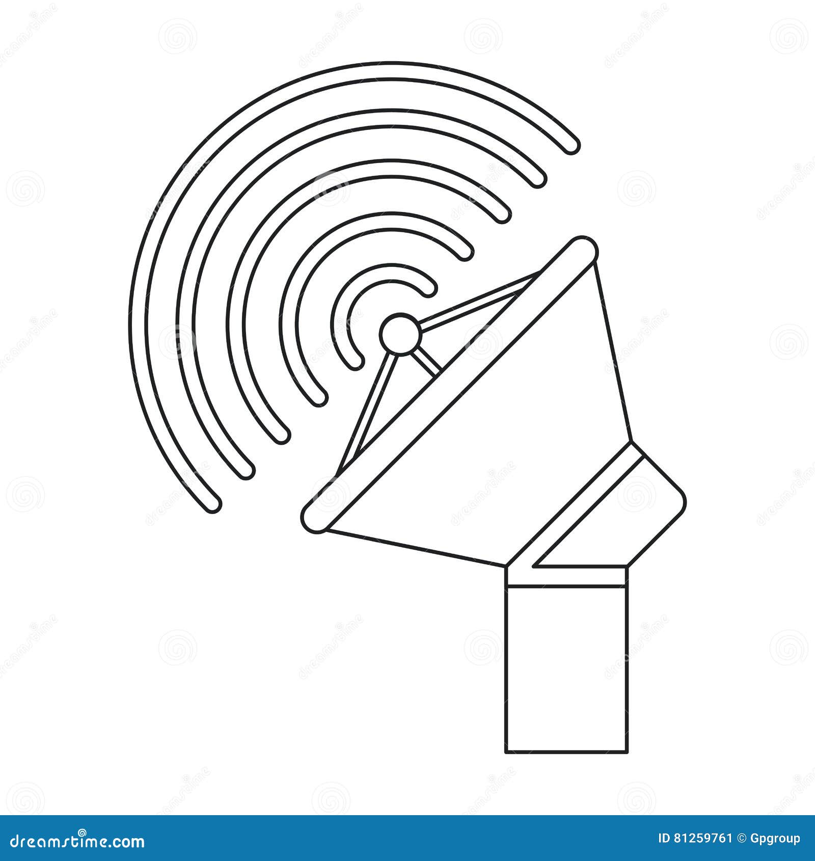 Isolated Antenna Signal Device Design Stock Vector - Illustration of ...