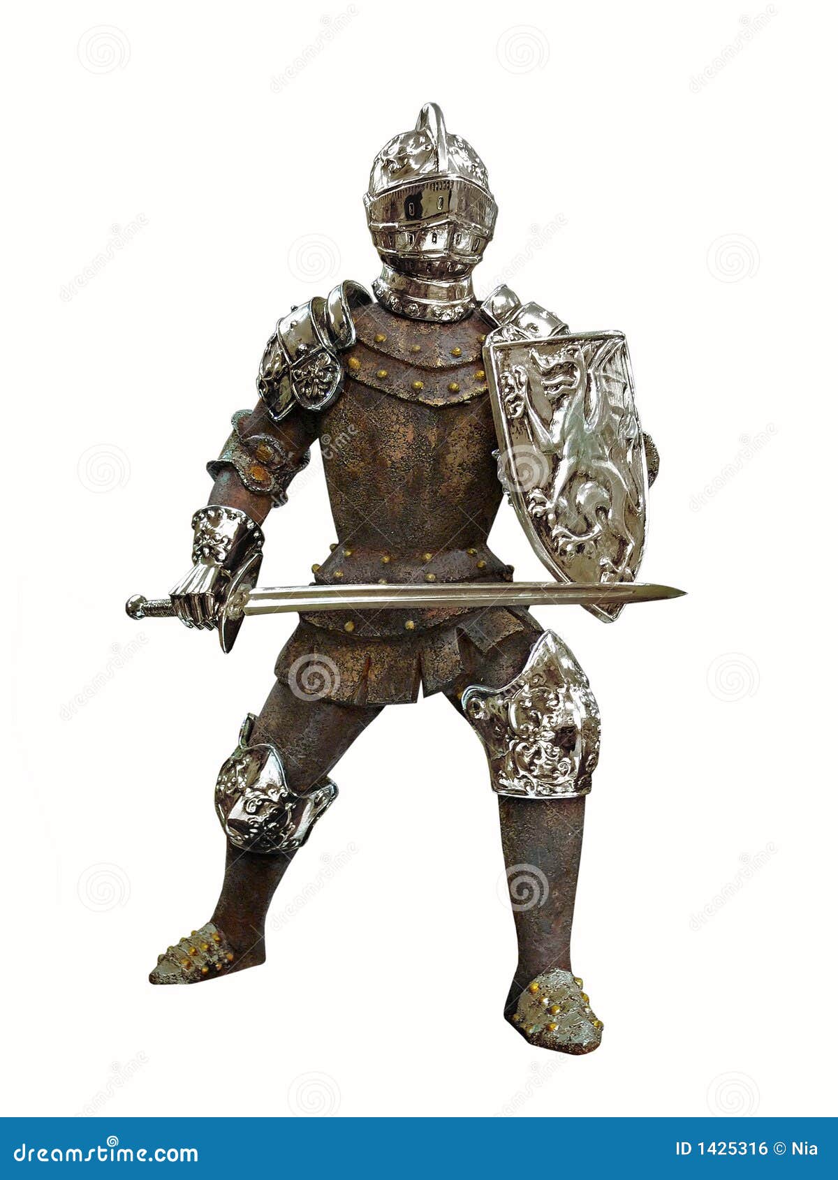 Isolated antique knight stock photo. Image of guard, antique - 1425316