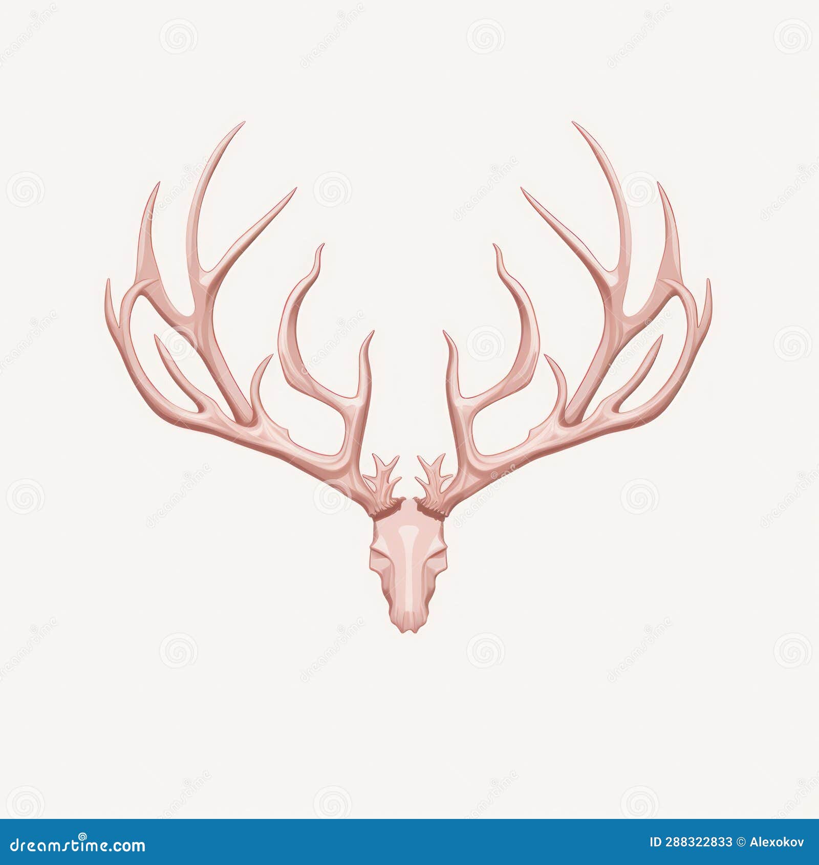 Isolated Antler on White Background AI Generated Stock Illustration ...