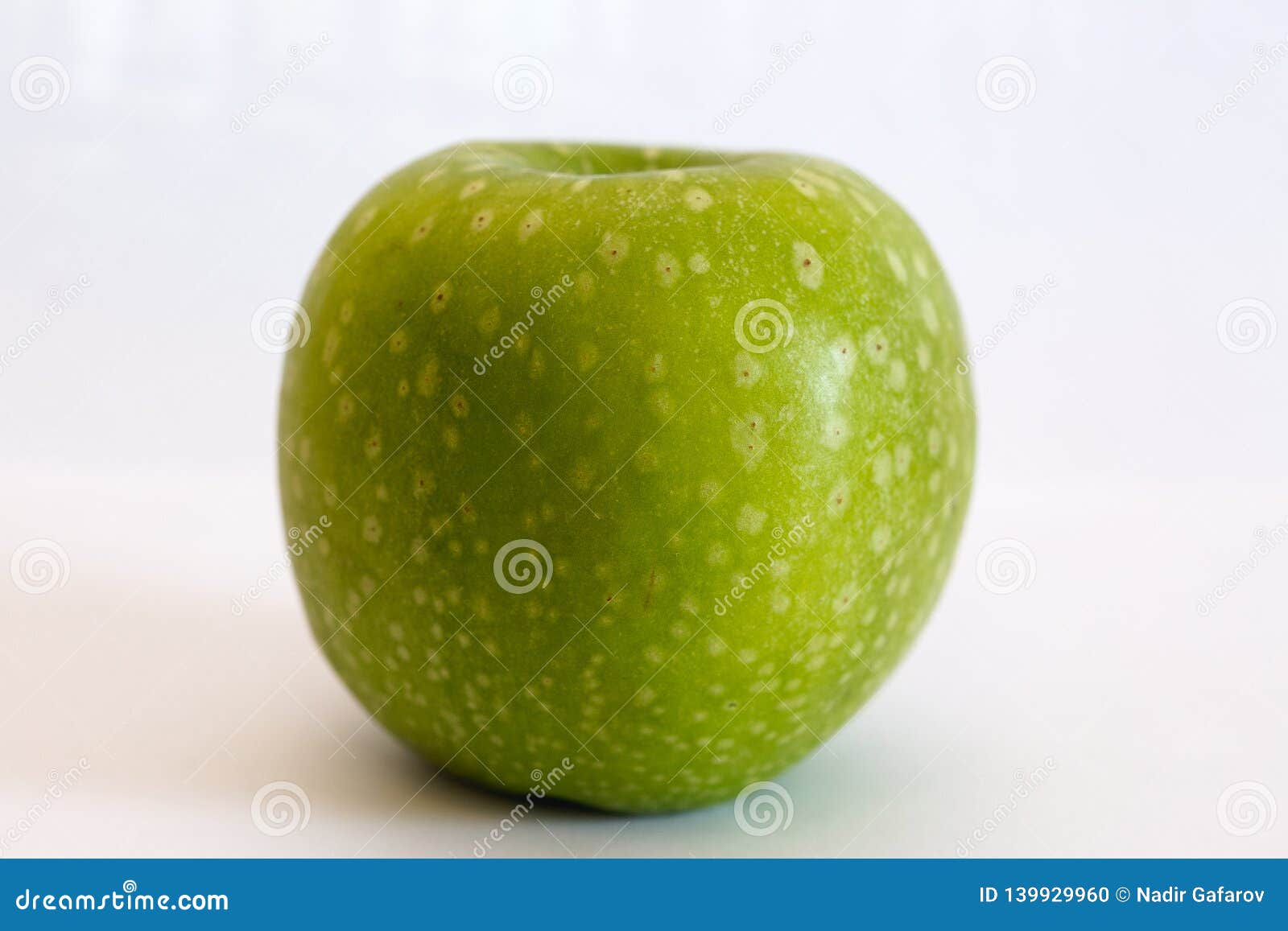 Isolated Apple Fruit on White Background Side View Stock Photo - Image ...