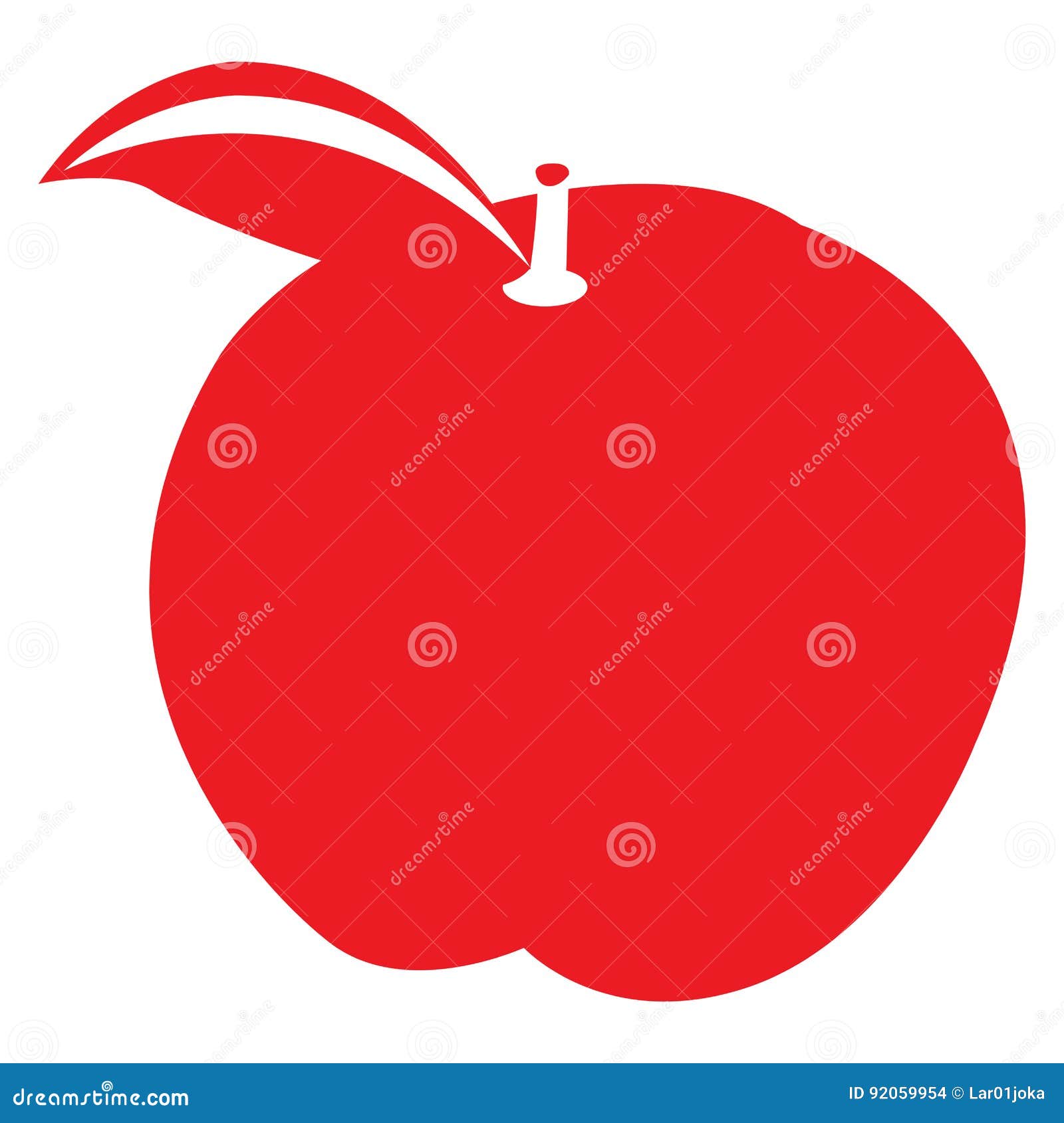 Isolated apple silhouette stock vector. Illustration of citrus - 92059954