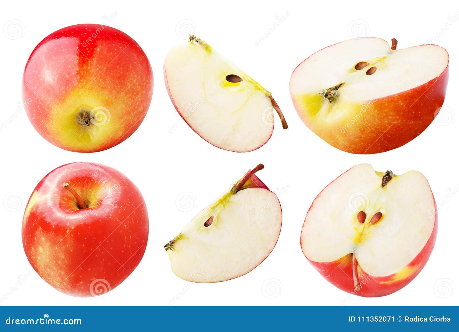 Set of Freshly Apples Isolated on White Stock Image - Image of clipping ...