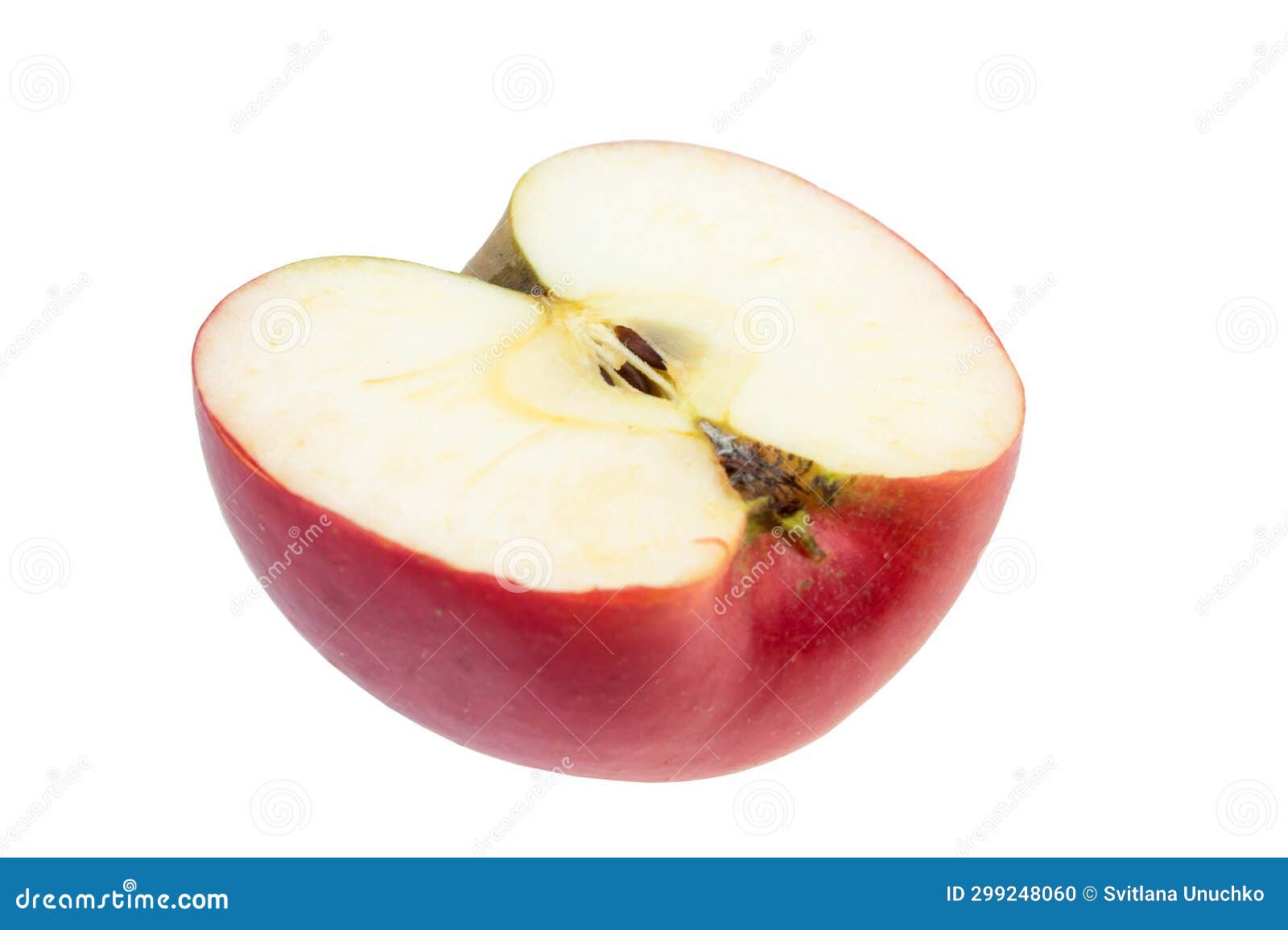 Isolated Apples. Whole Red Apple Fruit with Slice Cut Isolated on White ...