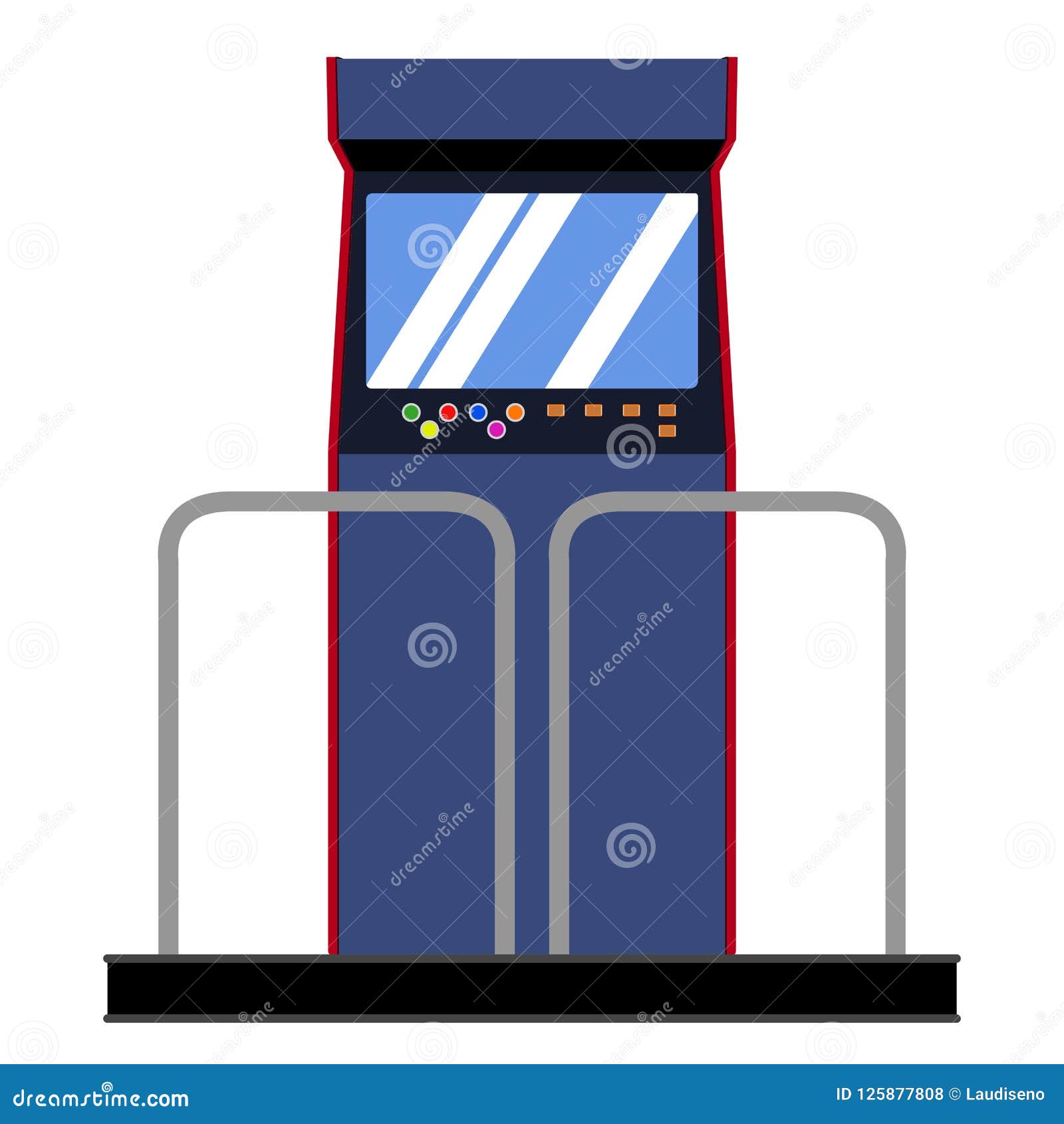 Arcade dance machine stock vector. Illustration of control - 125877808