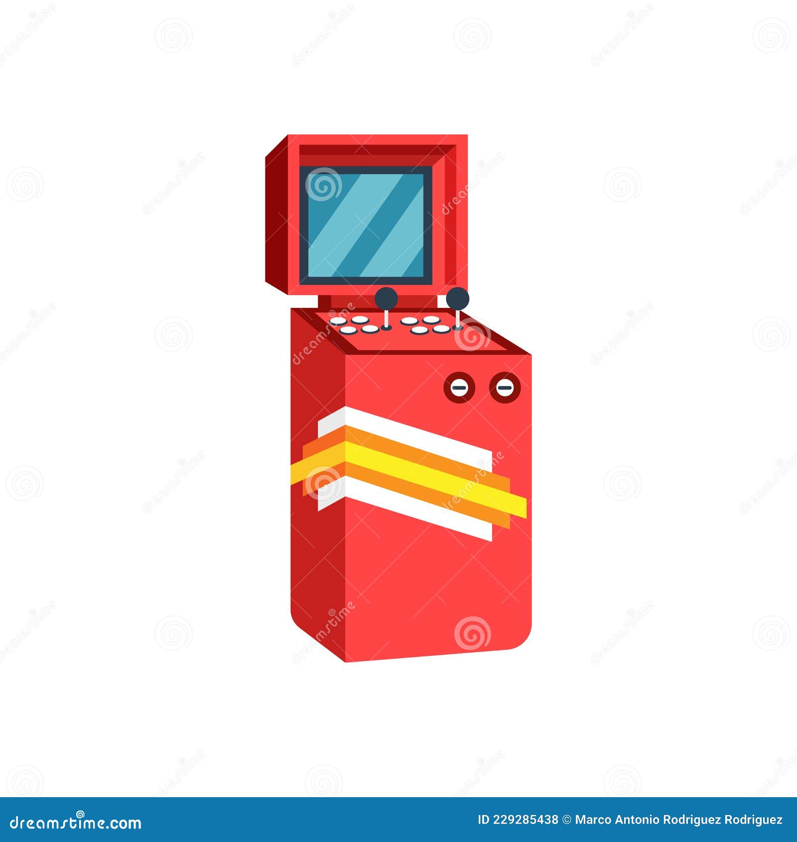 Isolated Arcade with an Incorporated Joystick and Screen Stock Vector ...