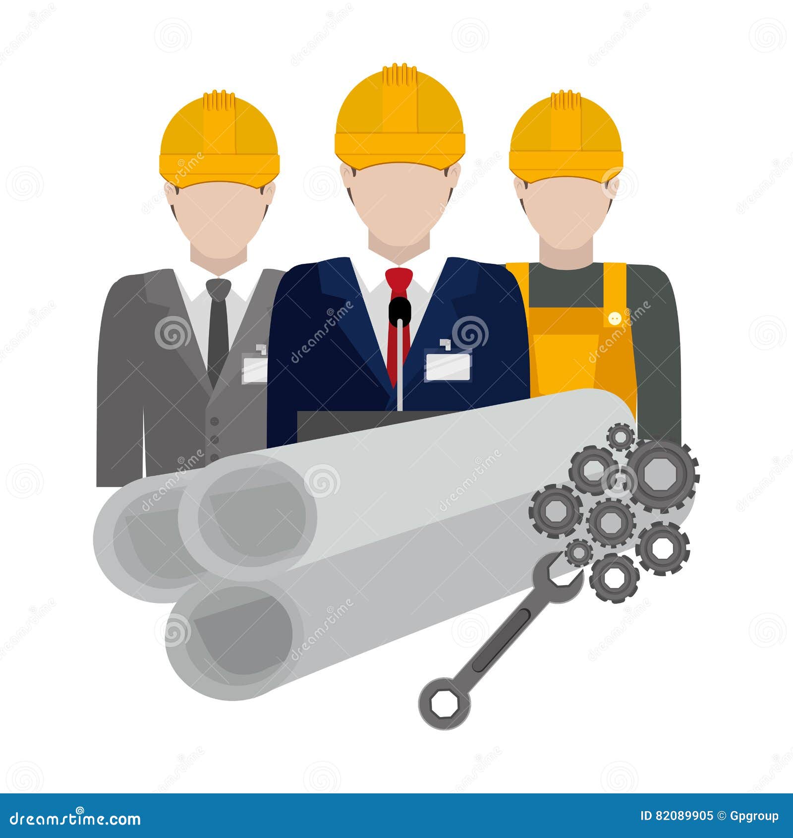 Isolated Architect and Constructer Design Stock Illustration ...