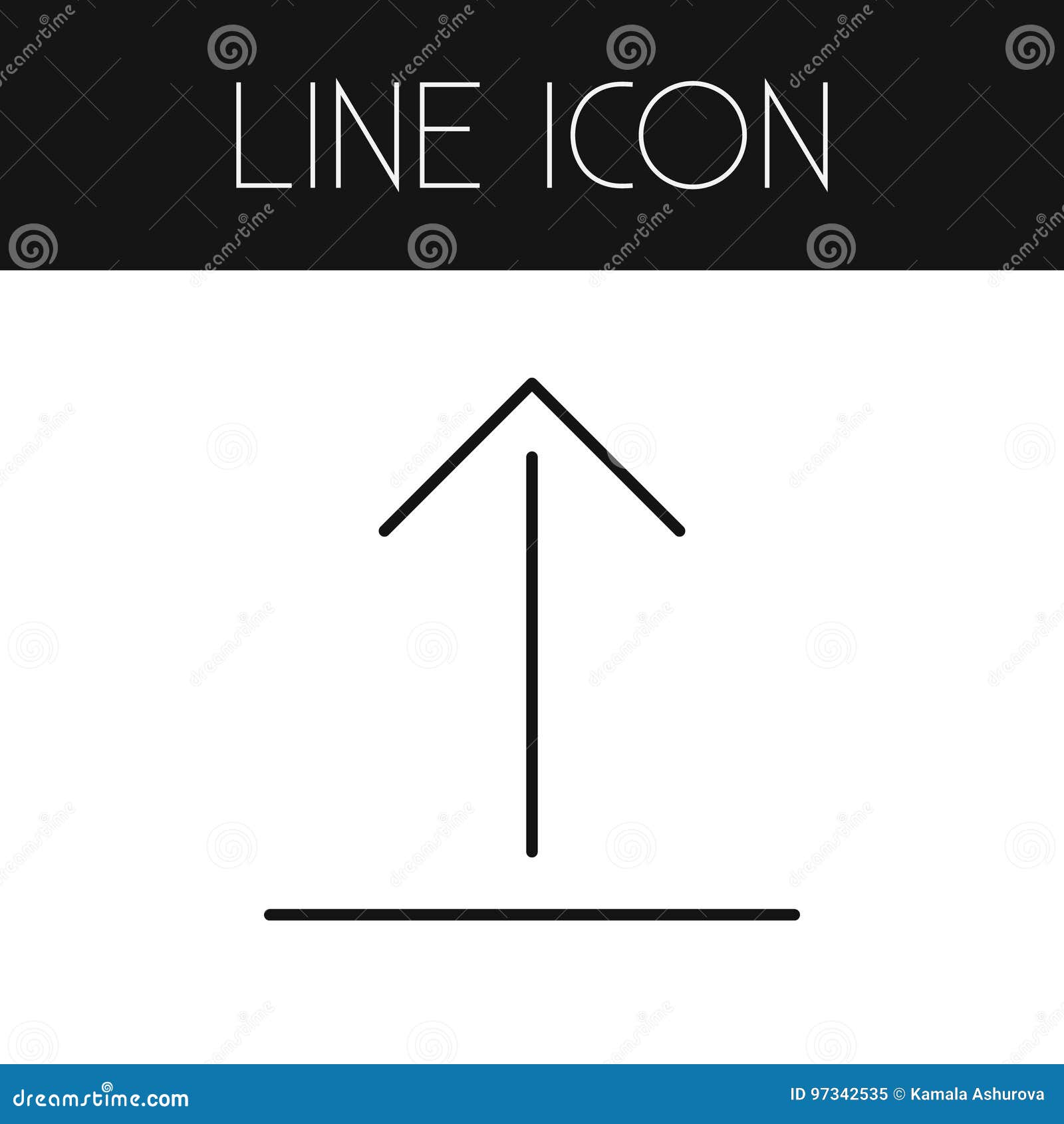 Isolated Arrow Up Outline. Upload Vector Element Can Be Used for Upload ...