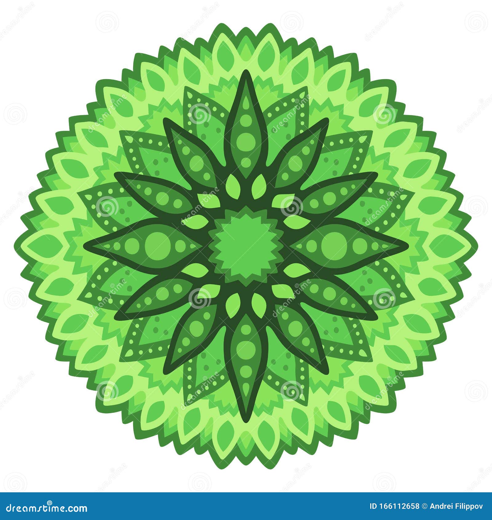 Isolated Art with Green Abstract Single Pattern Stock Vector ...