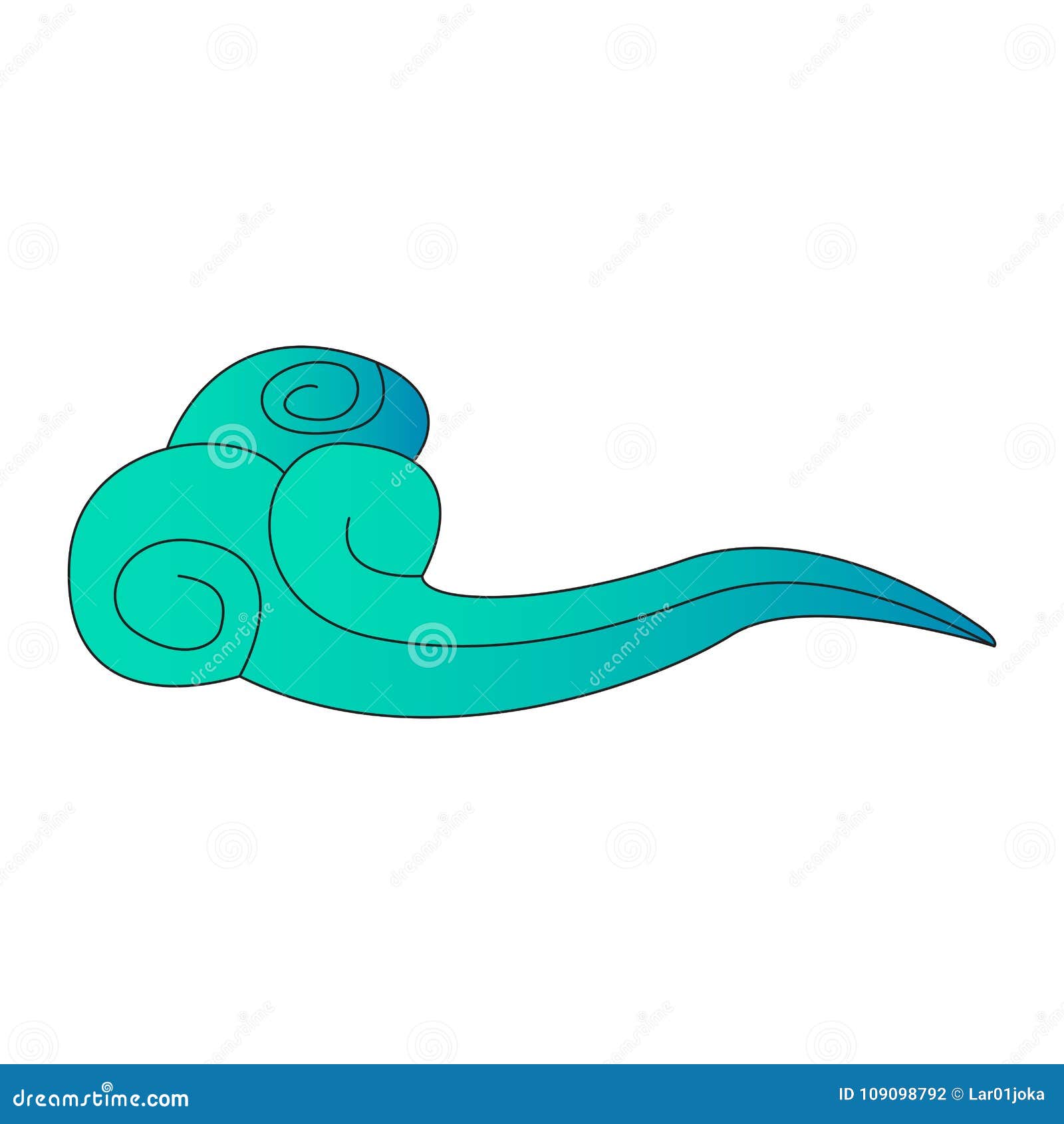 Asian clouds icon stock vector. Illustration of cute - 109098792