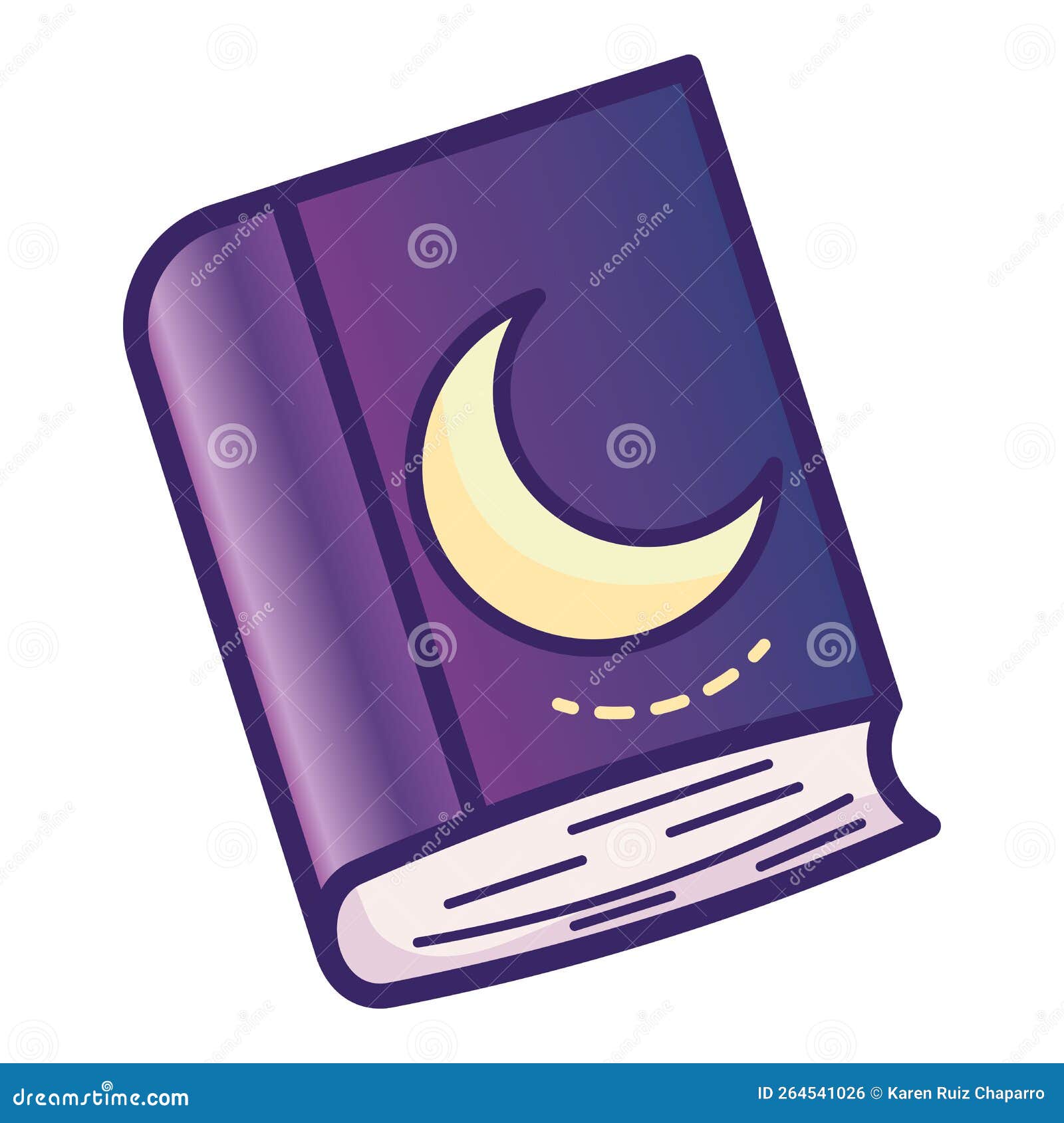 Isolated Astrology Book with Moon Icon Vector Stock Vector ...