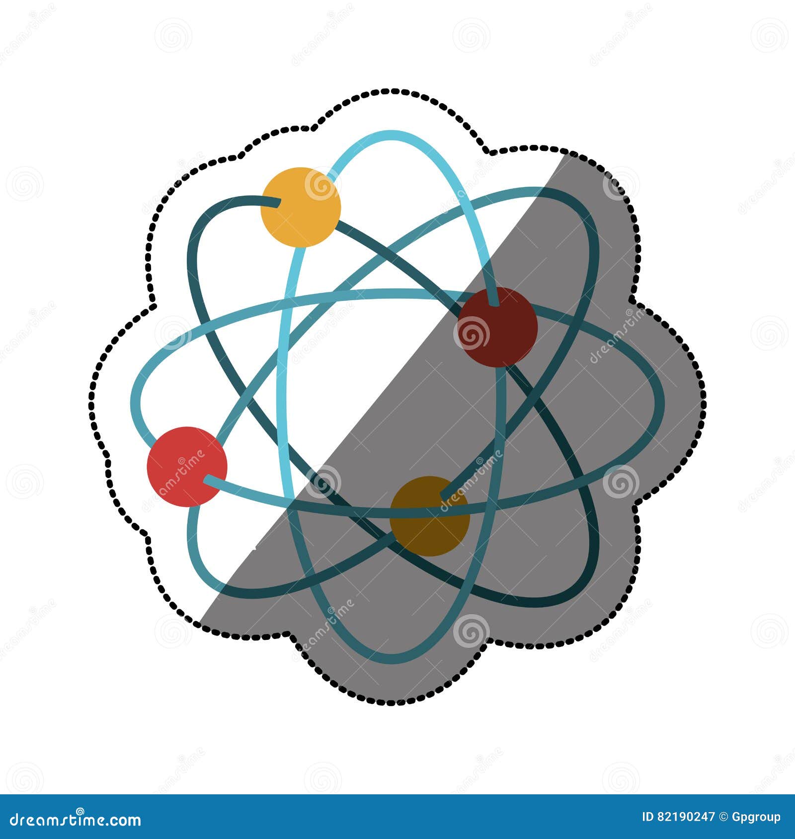 Isolated atom design stock vector. Illustration of life - 82190247