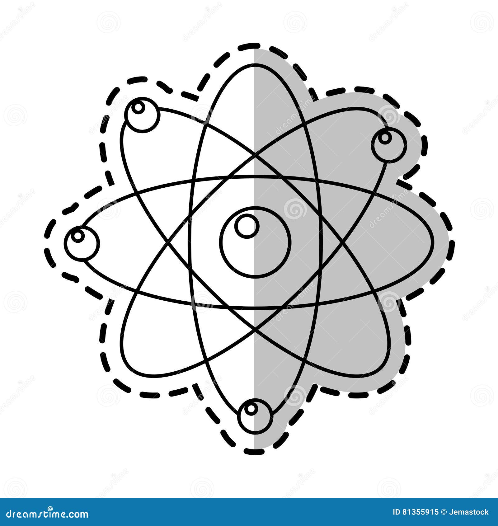 Isolated atom design stock vector. Illustration of research - 81355915