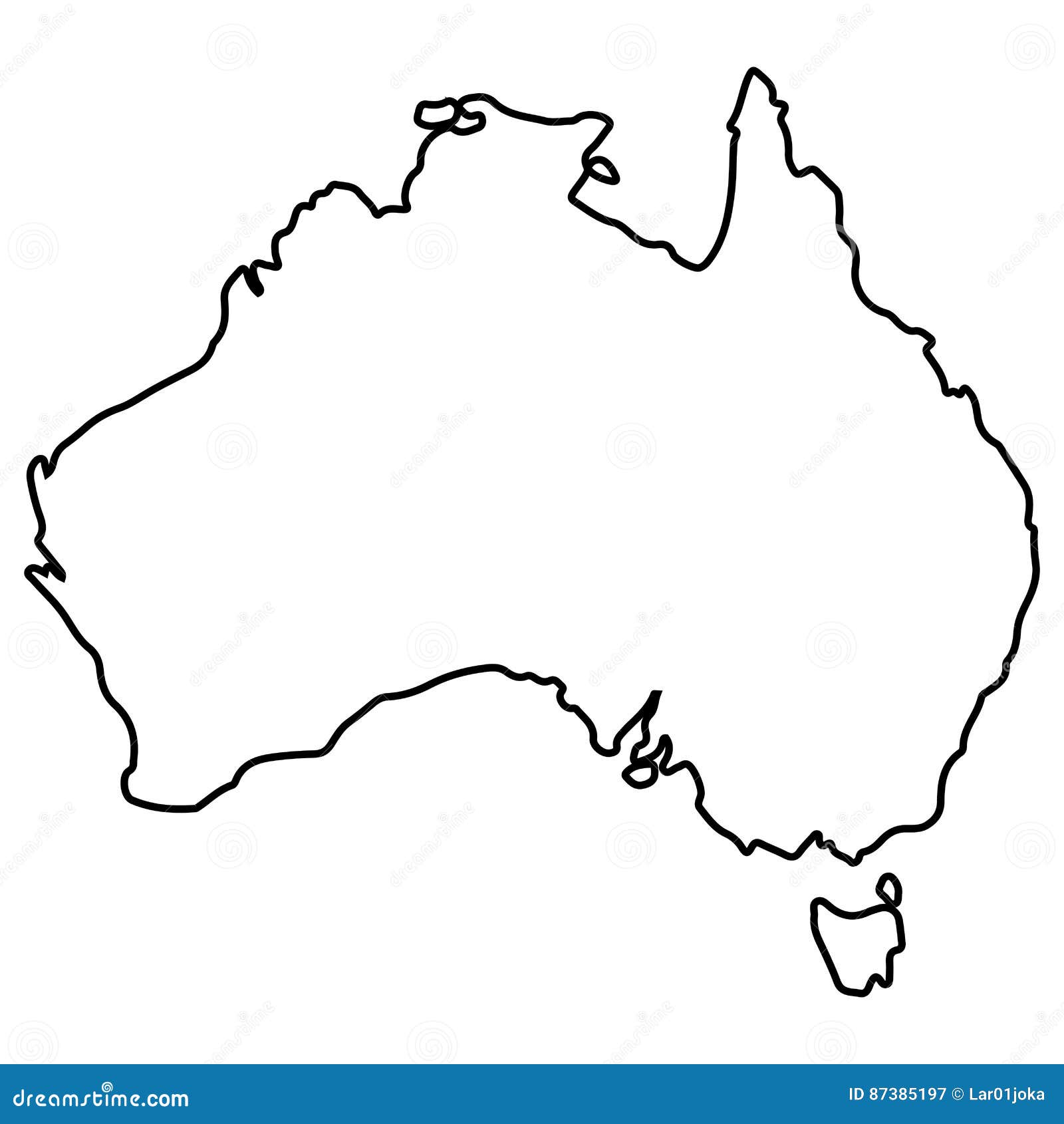 Isolated Australian map stock vector. Illustration of australia - 87385197